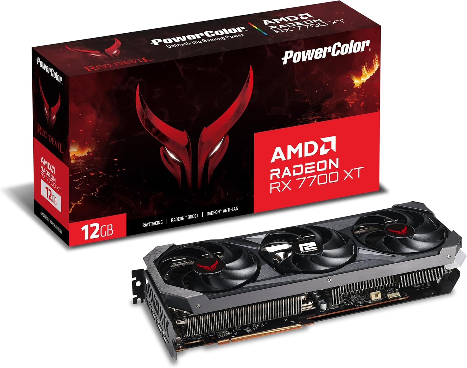 Amazon.com: PowerColor Red Devil AMD Radeon RX 7700 XT 12GB GDDR6 ...