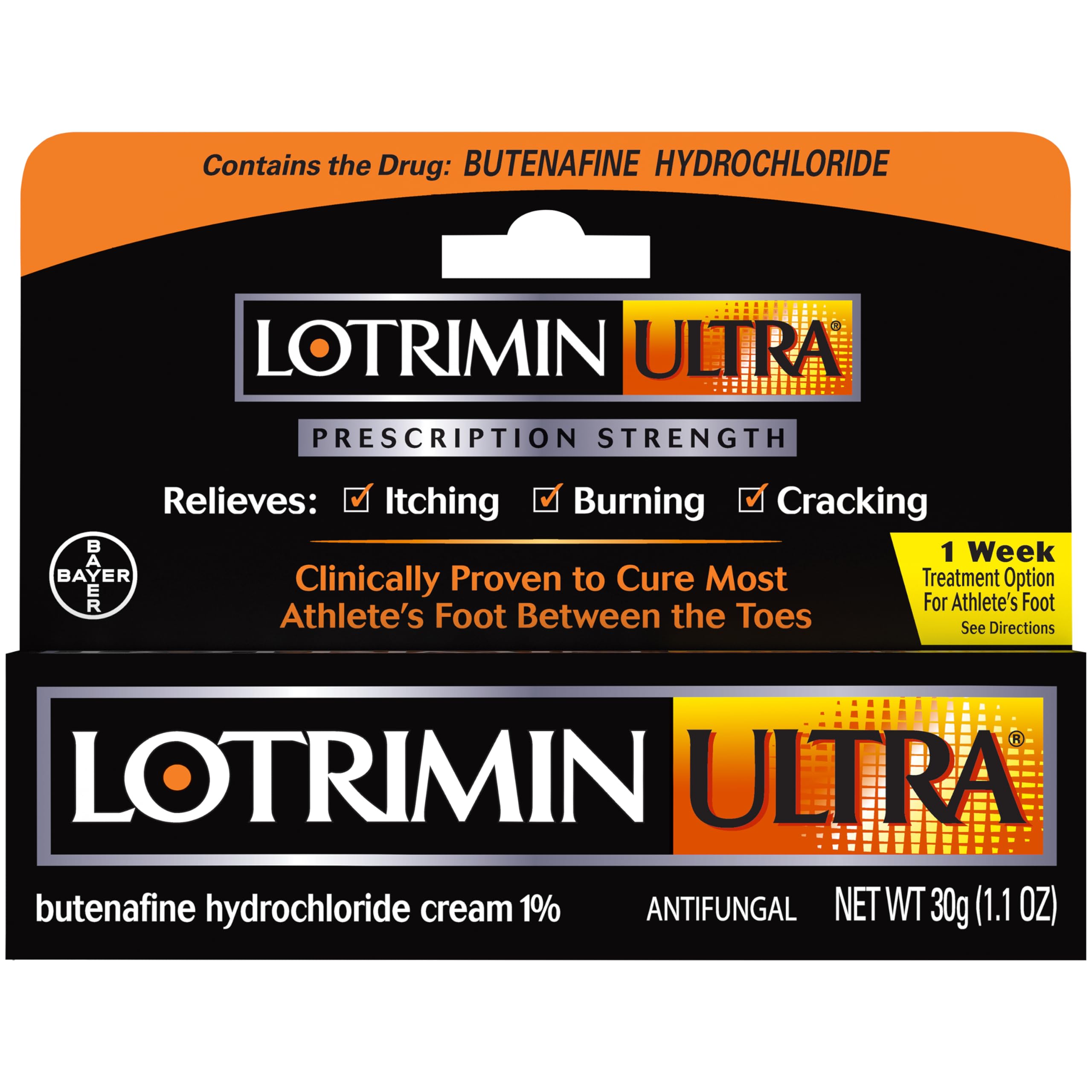 Buy Lotrimin Ultra 1 Week Athlete's Foot - Antifungal Cream with ...