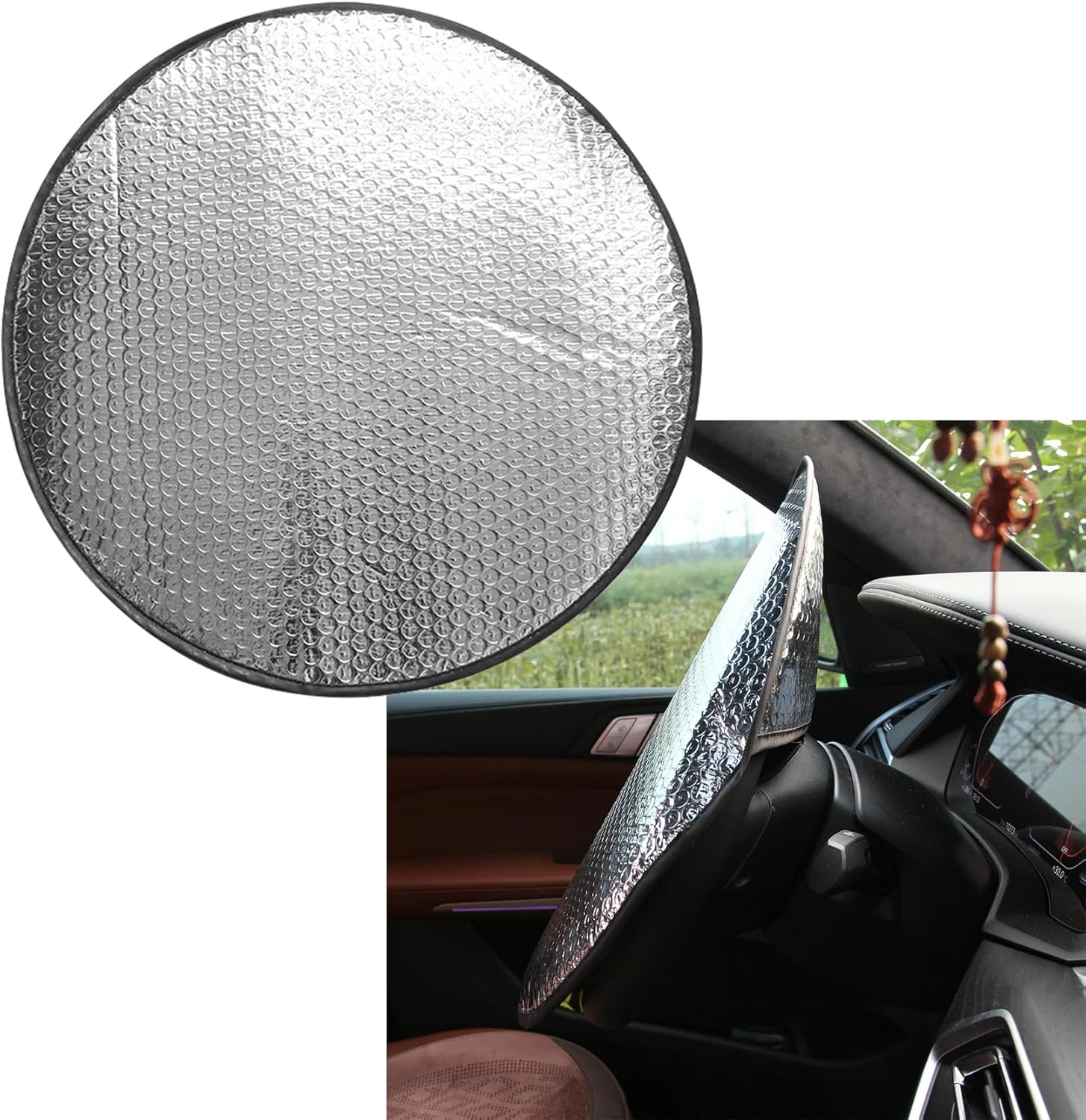 Amazon.com: Steering Wheel Sun Shade Cover, Cooling Steering Wheel ...