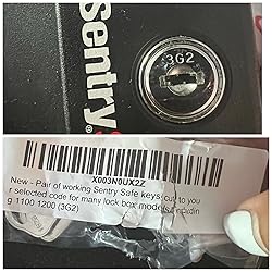 Pair of working Sentry Safe keys cut to your selected code for many ...