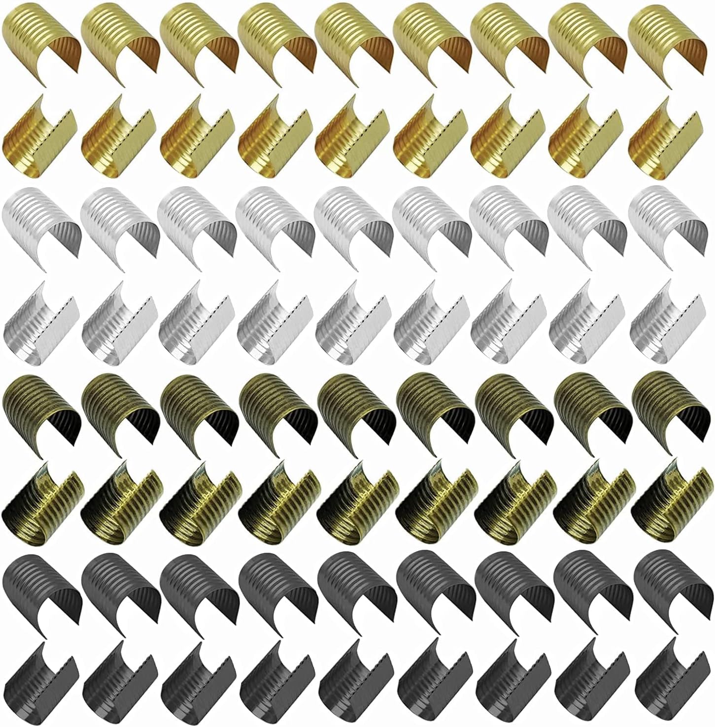 Amazon.com: 240Pcs Leather Rope Clips Cylindrical Crimping Bead 15x11mm ...