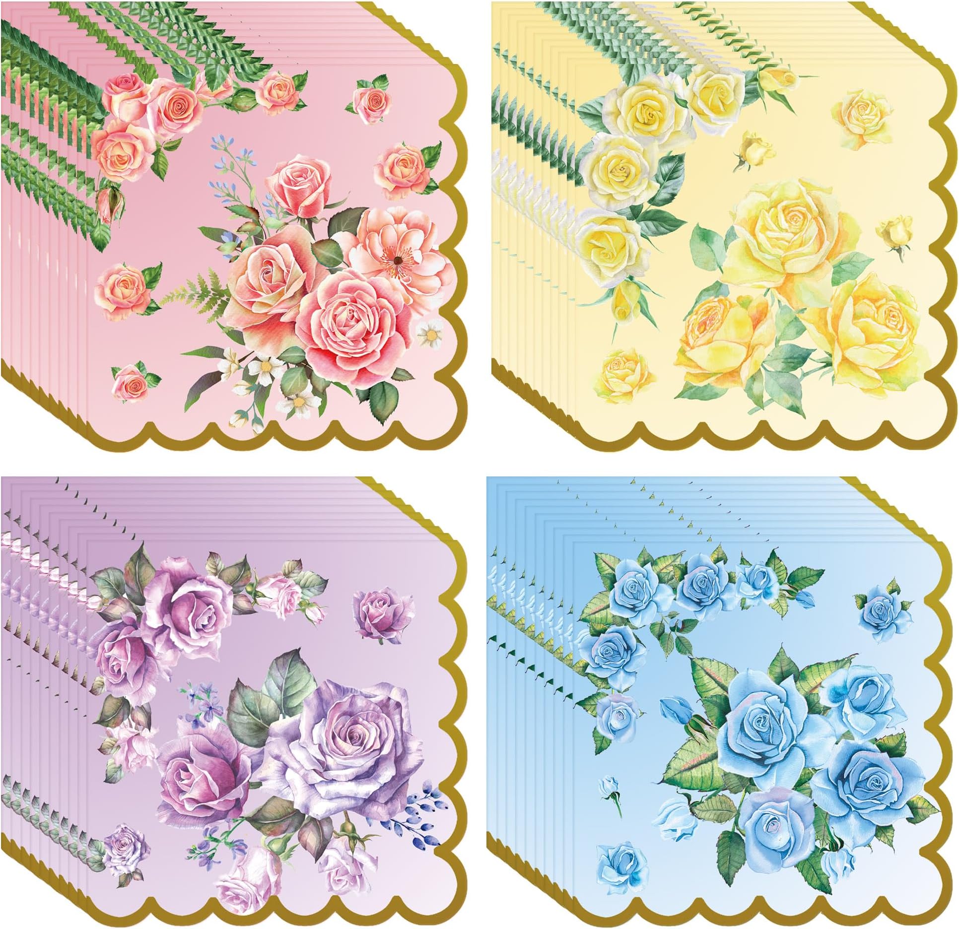 Amazon.com: Floral Tea Party Teacup Napkins, 48 ct : Home & Kitchen