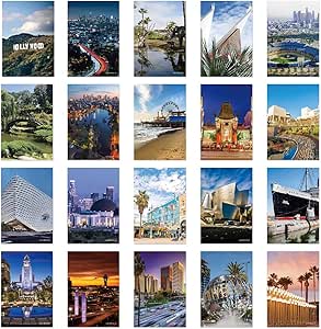 Amazon.com : xtvinvm US City Los Angeles California Travel Postcards ...