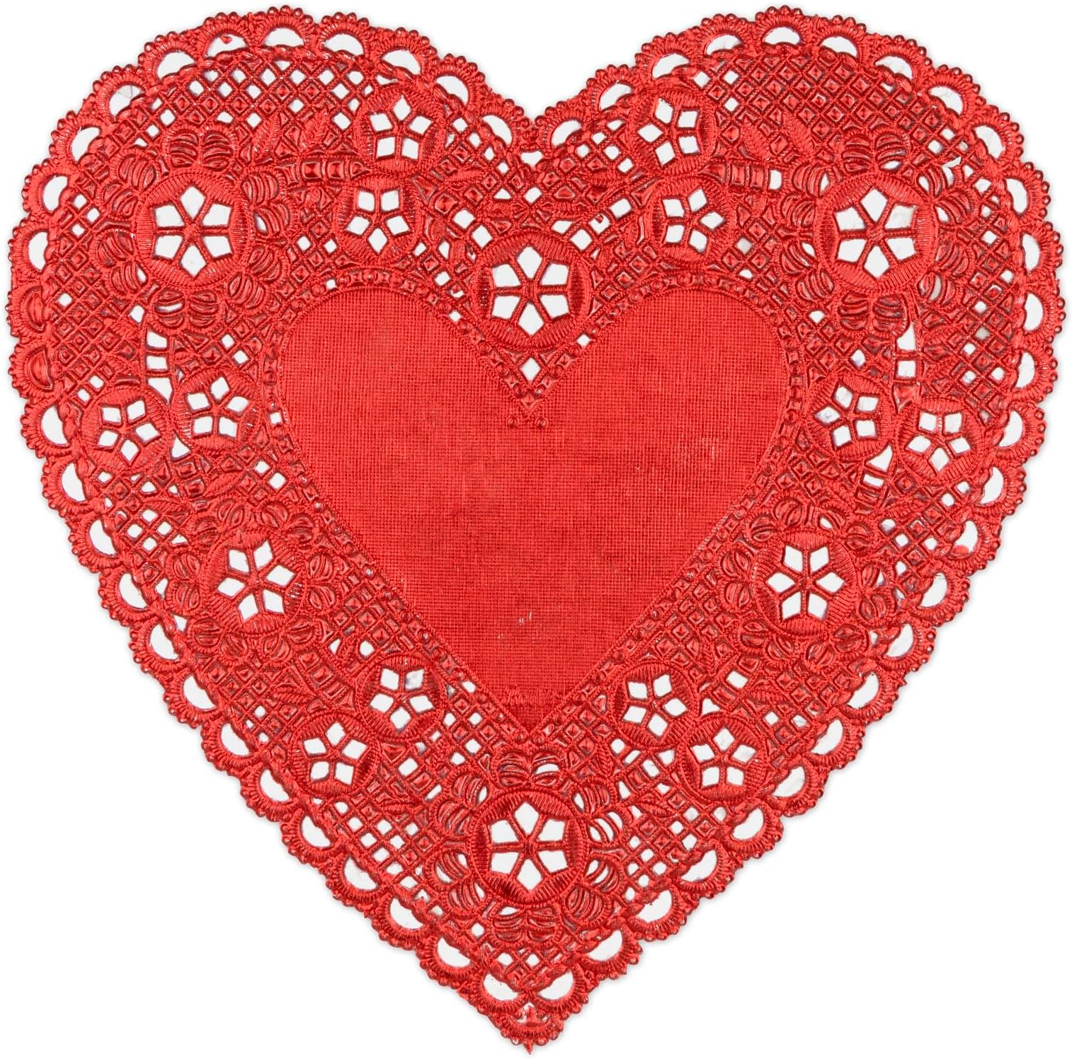 Amazon.com: Hygloss Products Heart Doilies - 6 Inch Red Foil Doily for ...