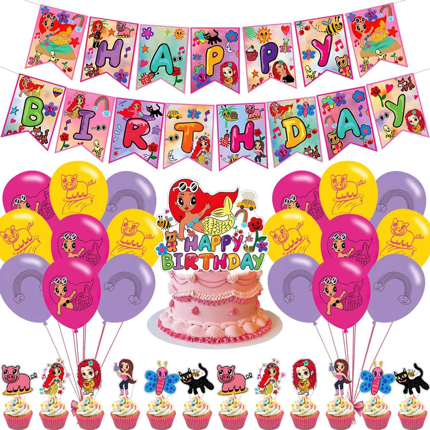 Amazon.com: Music Girls Party Decorations,Manana Sera Bonito Birthday ...