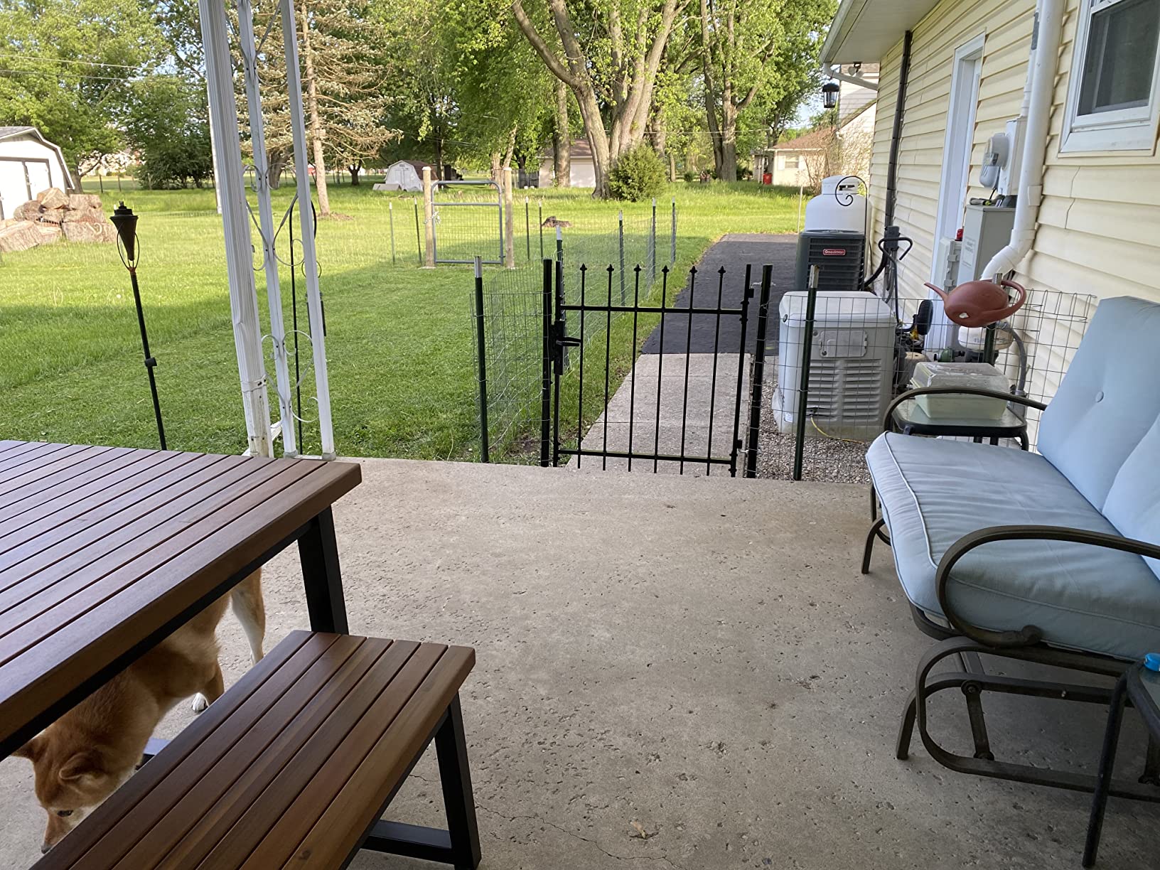 Amazon.com: INLIFE 13.1ft x 5.7ft Outdoor Double Door Garden Fence Gate ...