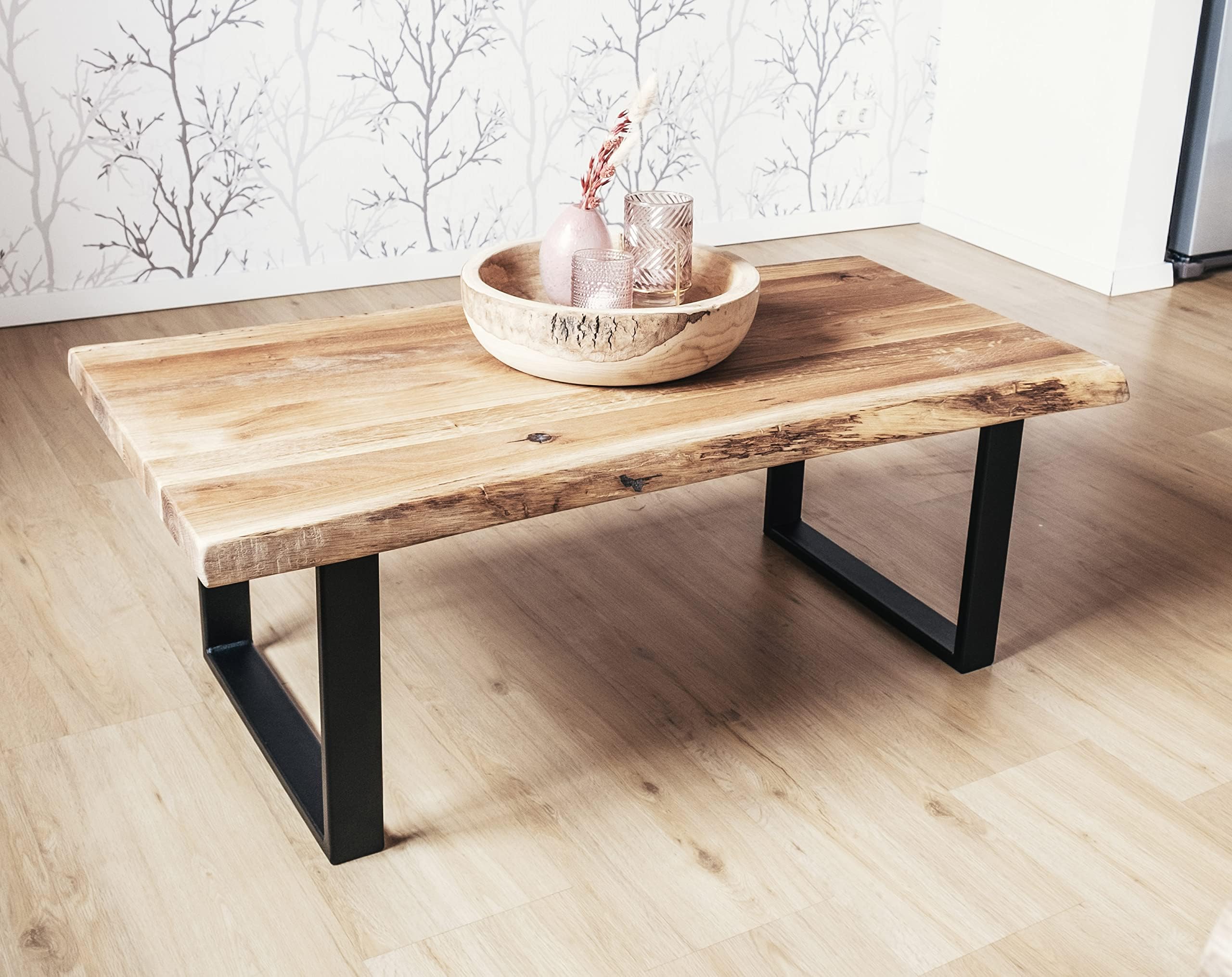 Iova-Moebel Couchtisch Eiche Massiv 110x60 cm | Wohnzimmertisch ...