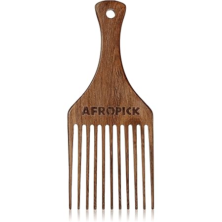 Chicago Comb Model 7 Carbon Fiber Pick Comb, for Long Thick Curly ...