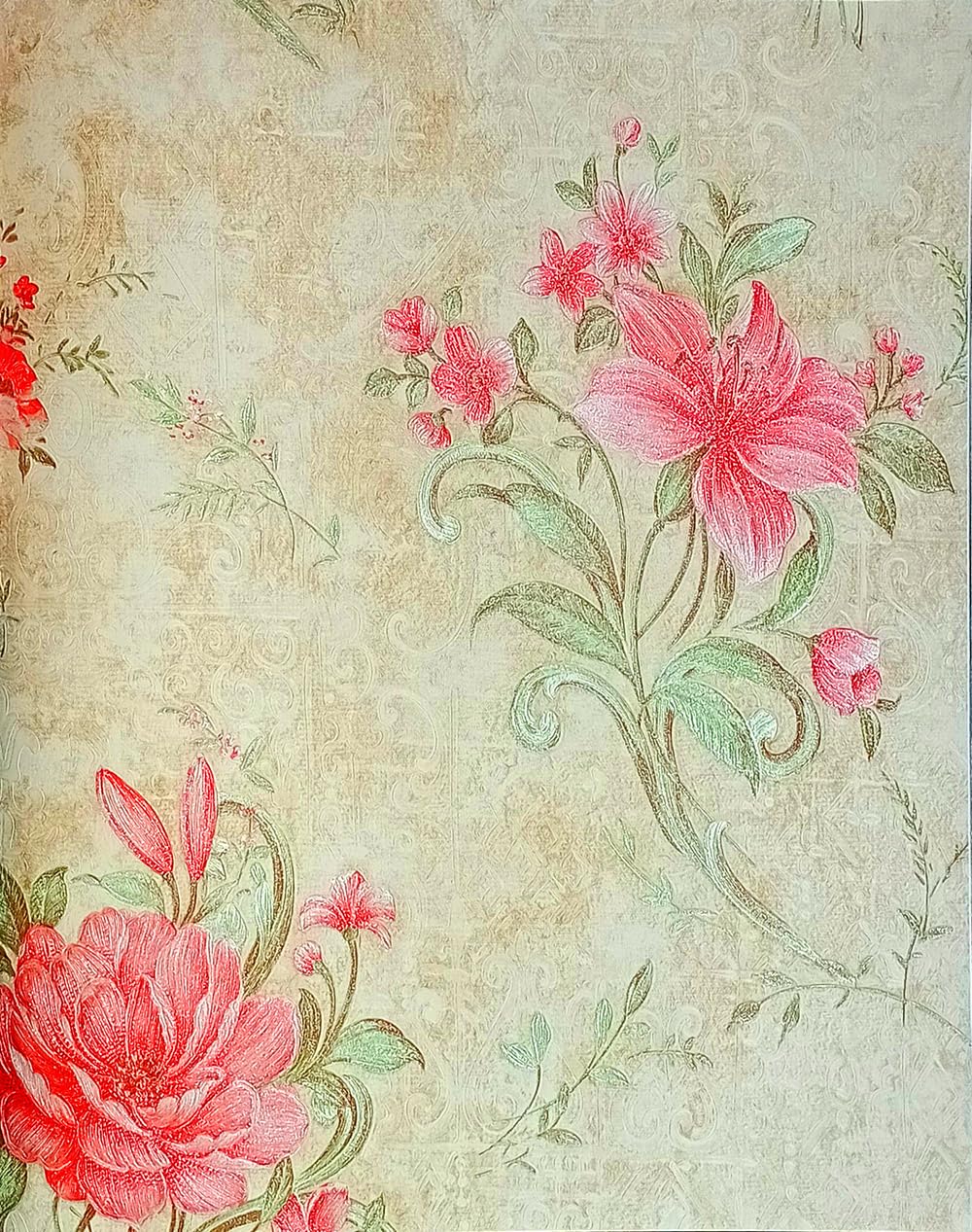 Glowvia Red Sunflower Wallpaper for Home/Office/Hotel/Café- Size:57 ...