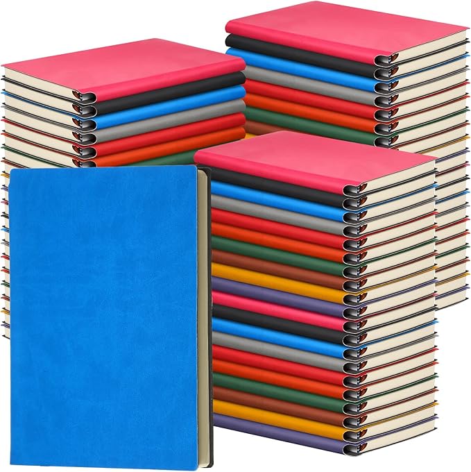 Amazon.com : 60 Pack Lined Journal Notebook Bulk A5 Softcover Wide ...