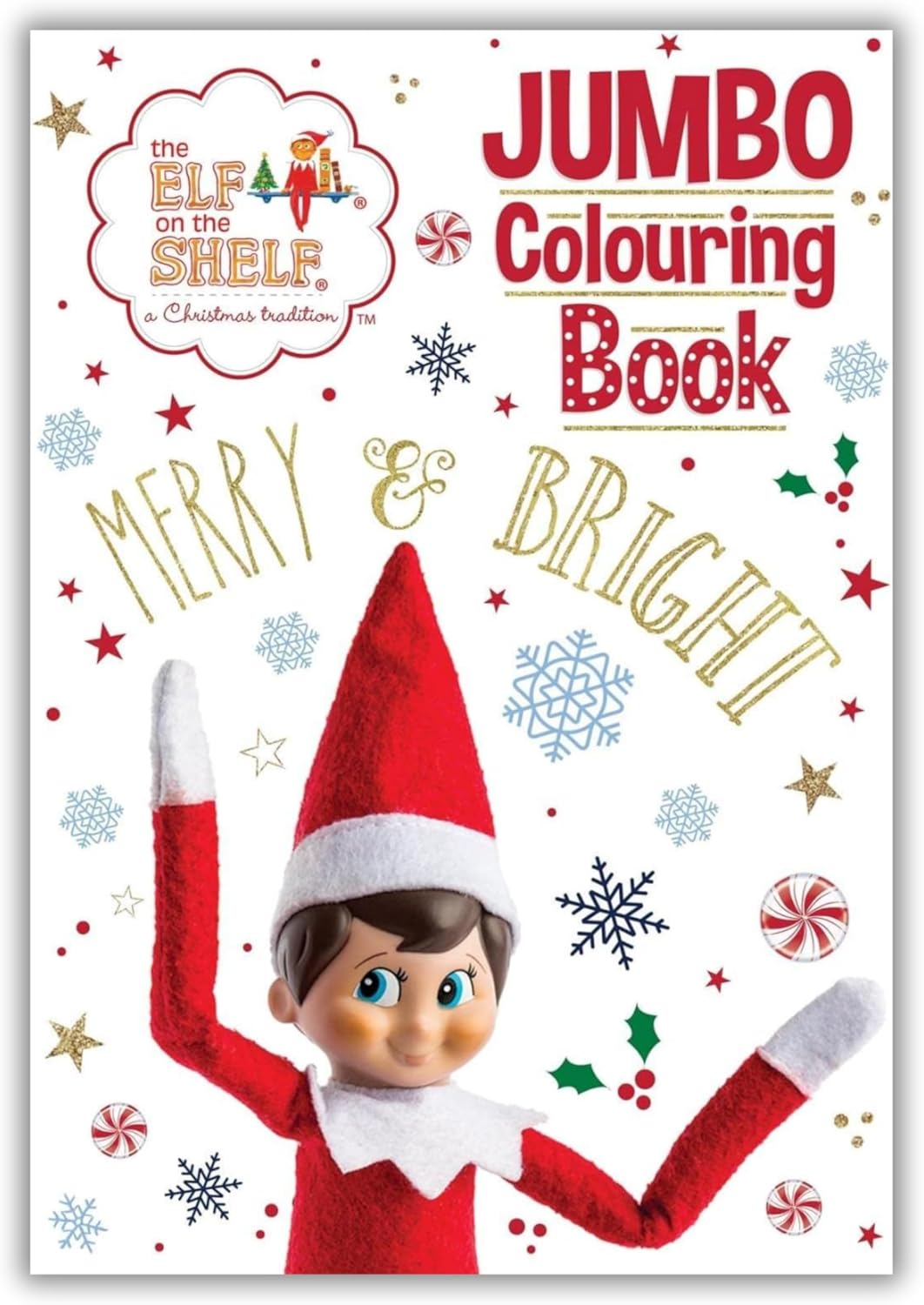 Amazon.com: Elf On The Shelf Jumbo Colouring Book | Christmas Activity ...