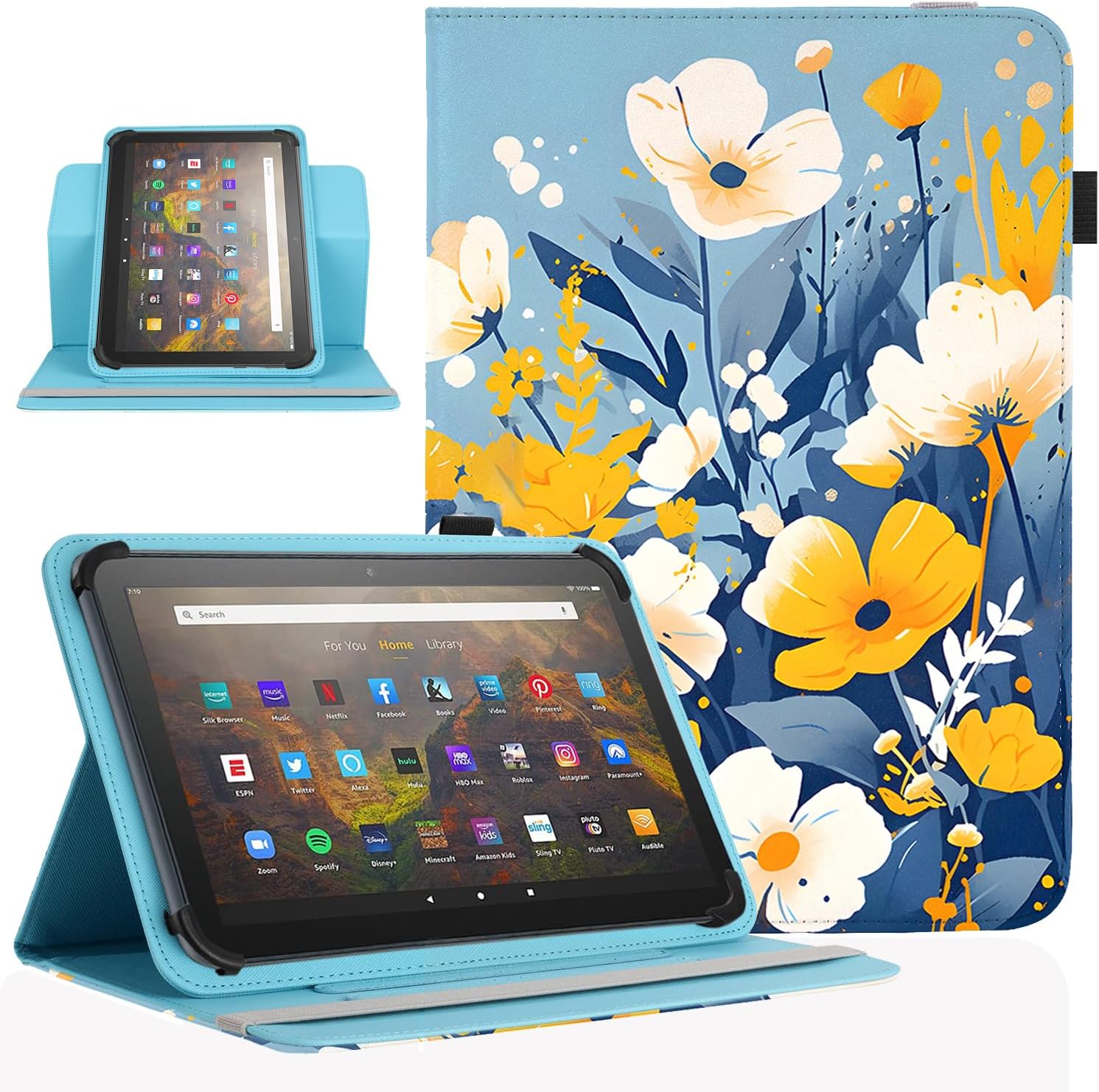 Amazon.com: Pudazvi Universal 10 10.1 Inch Android Tablet Case,360 ...