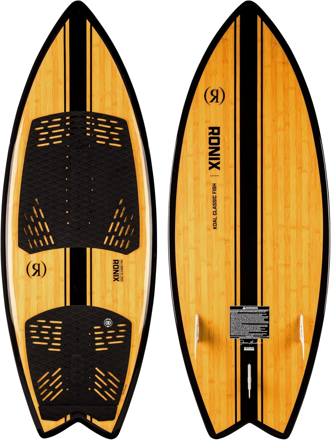 Amazon.com: Ronix Koal Classic - WakeSurf Fish - Glossy Black / Bamboo ...