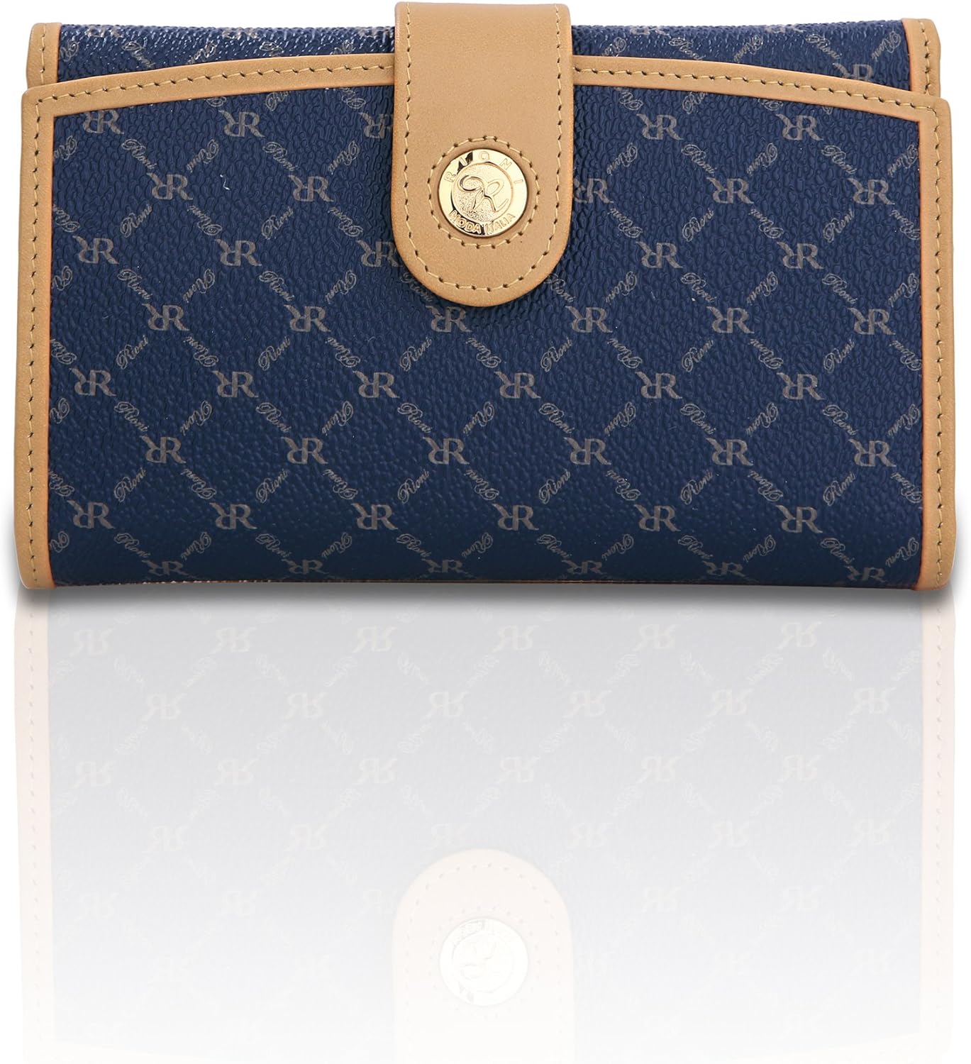 Amazon.com: Rioni Piper Multi Fold Button Womens Wallet - Signature ...