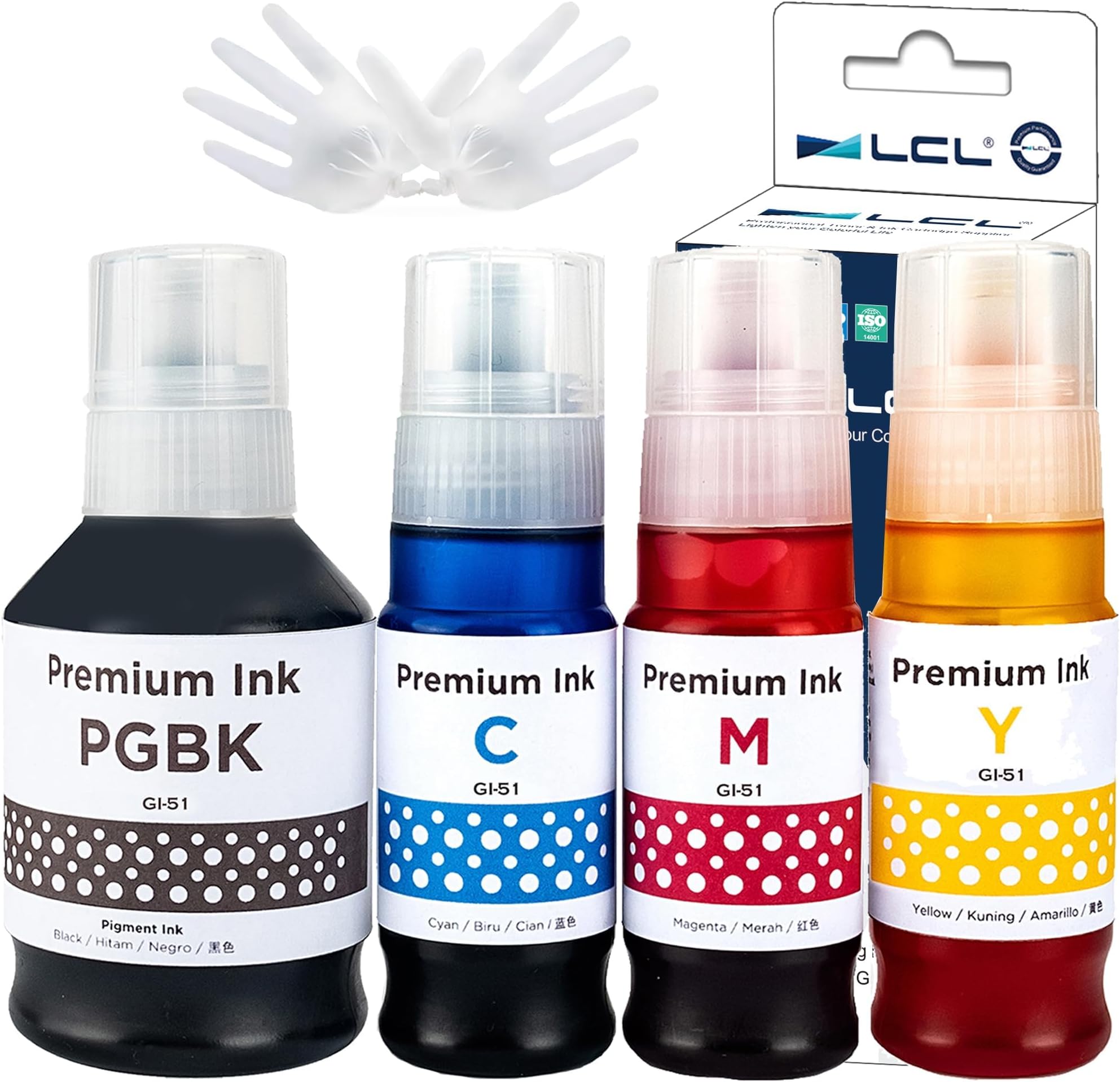 Go Inks Compatible GI-590 Ink Bottle Set - 4 Pack of Replacements 135ml ...