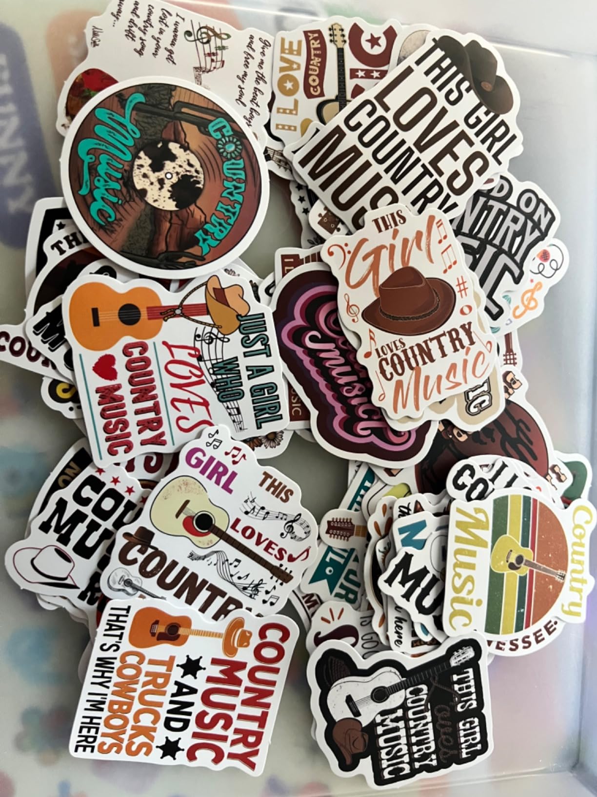 Amazon.com: 50 PCS Country Music Stickers,Guitar Stickers,Music Themed ...