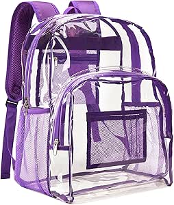 Amazon.com | Vorspack Clear Backpack Heavy Duty PVC Transparent ...