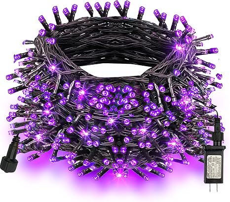 TW SHINE Purple Christmas Lights, 200 LED 66FT Halloween Lights Purple ...
