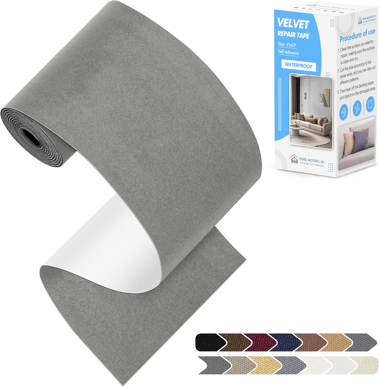 Amazon.com: KING MOUNTAIN Couch Fabric Repair Patch, Fabric Patches for ...