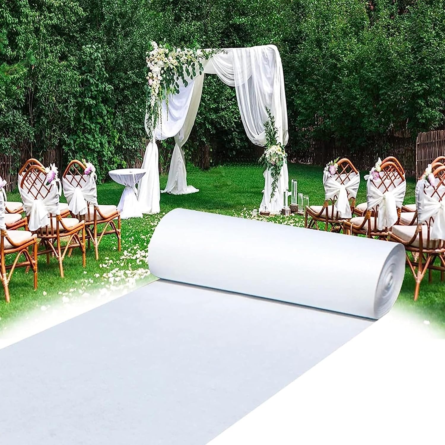 Amazon.com: Wedding Aisle Carpet White Event Carpet Non-Slip Bridal ...