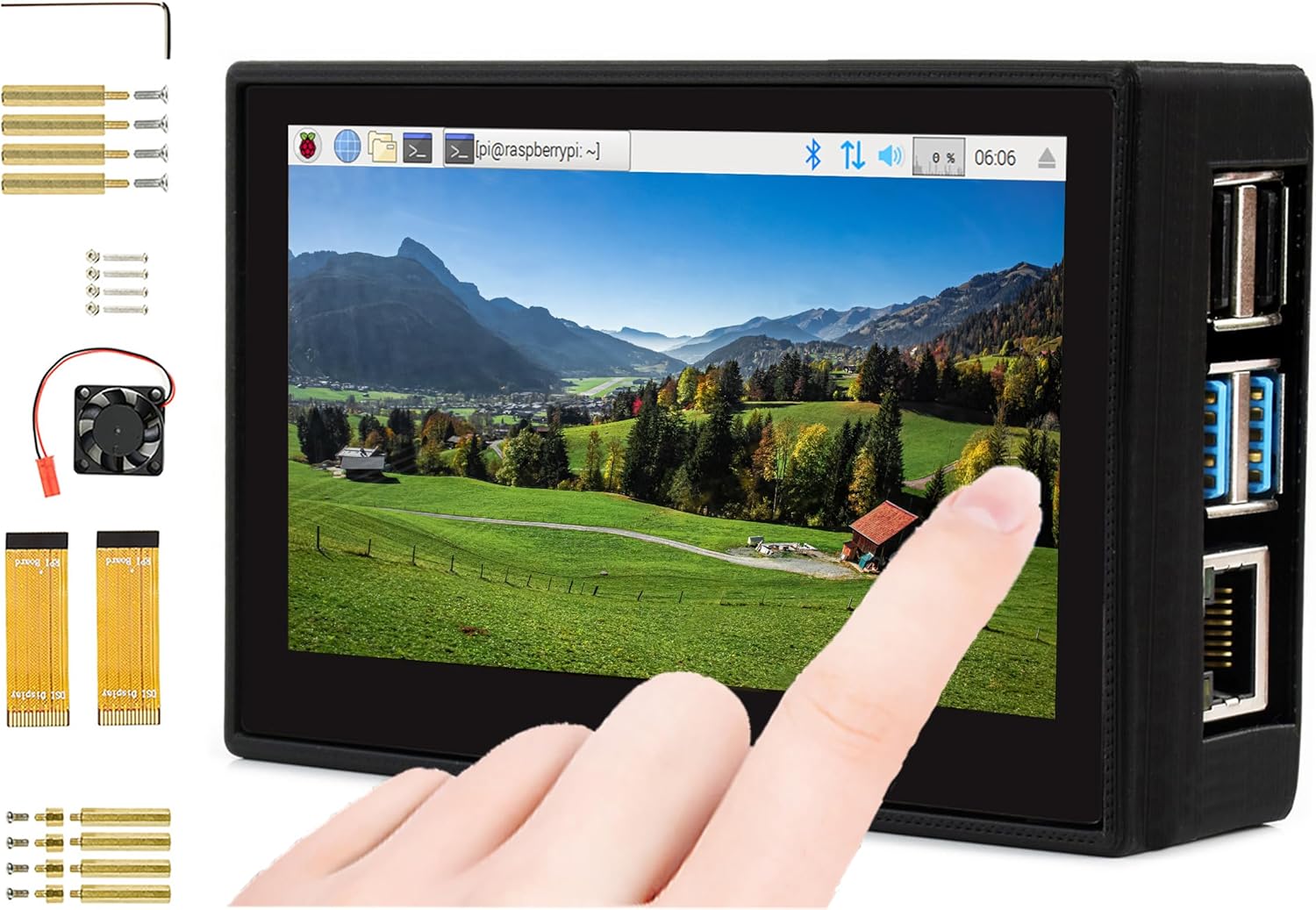 Amazon.com: 4.3inch DSI LCD Display with Case for Raspberry Pi 4B ...