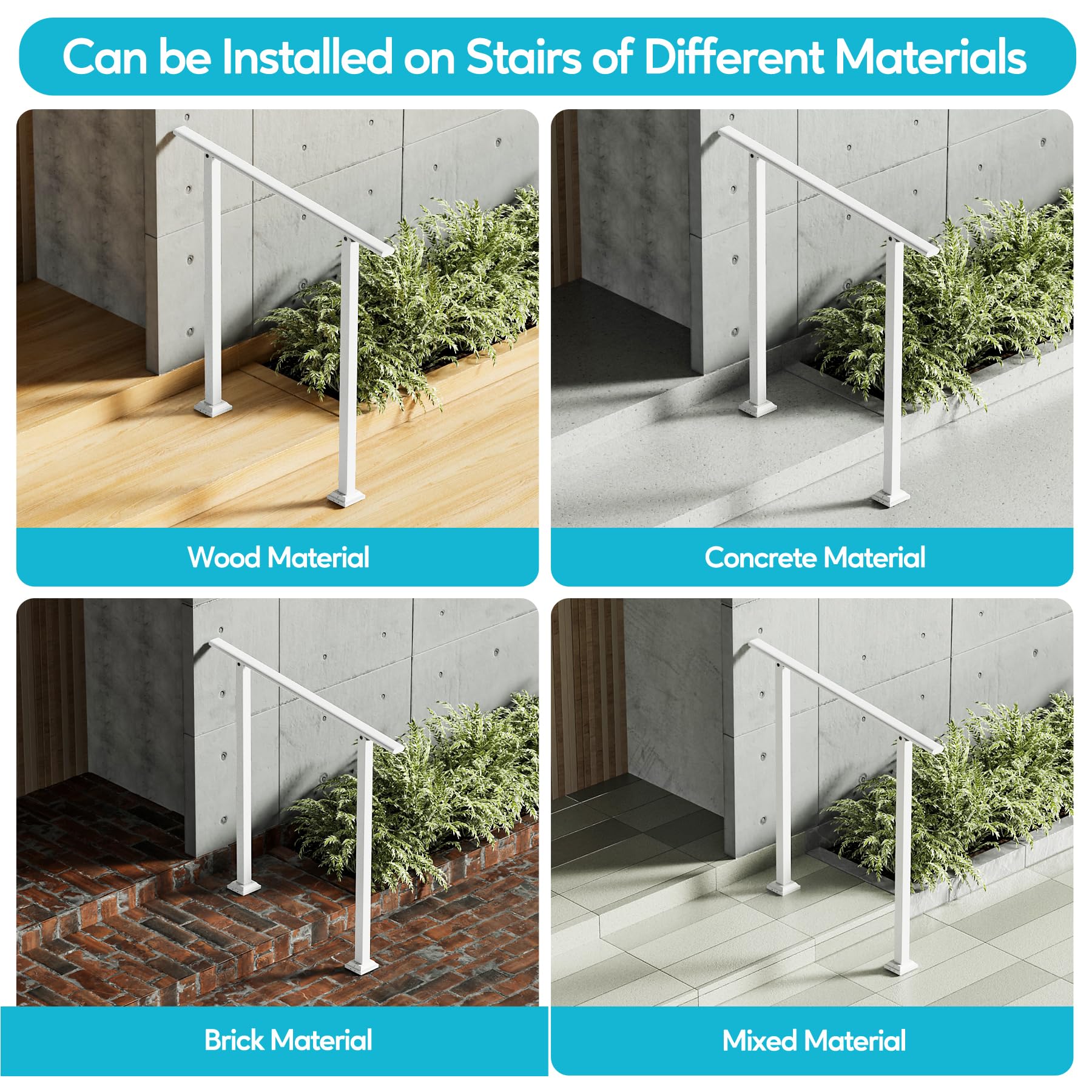 Snapklik.com : SDNBHT Outdoor/Indoor Hand Rails Wrought Iron Railings ...