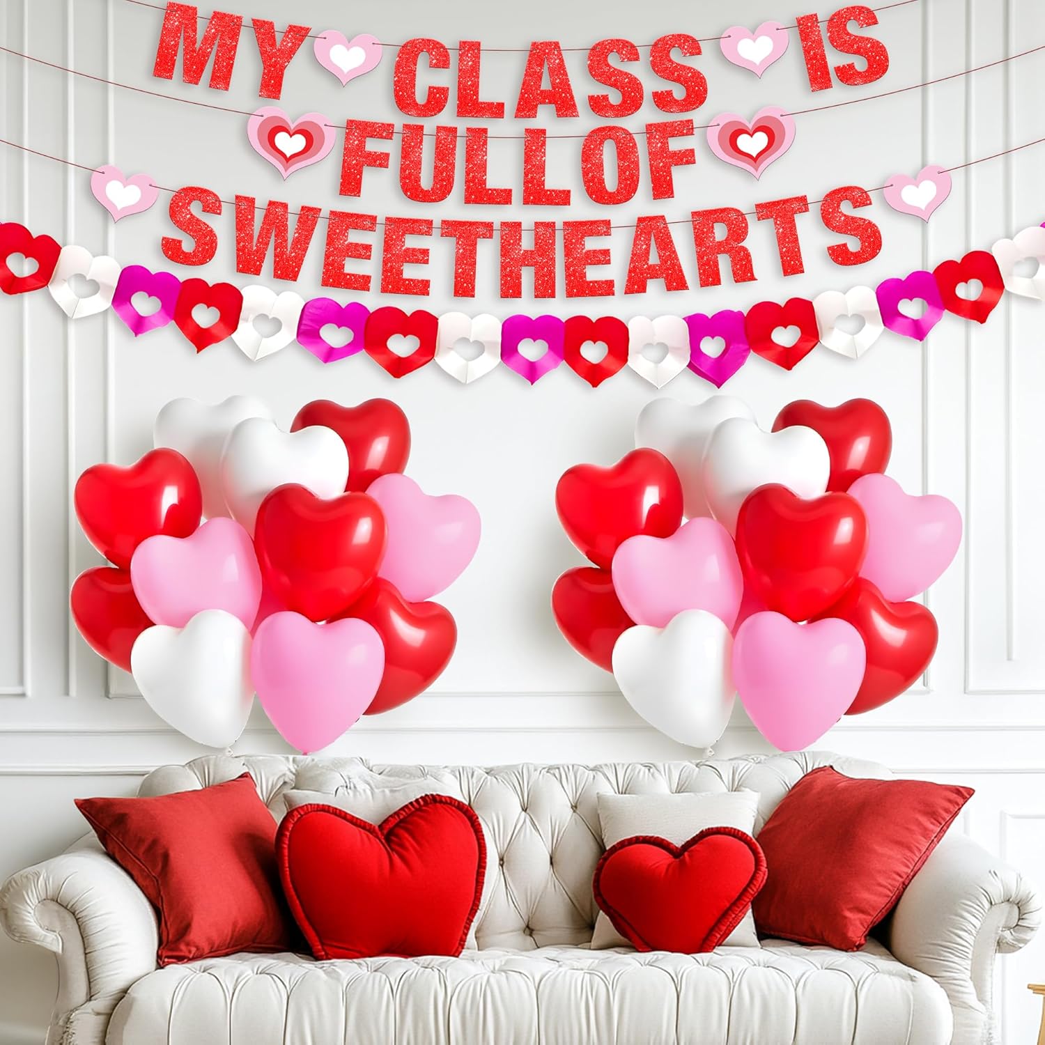 Amazon.com: KatchOn, My Class is Full of Sweethearts Banner Set - Pack ...