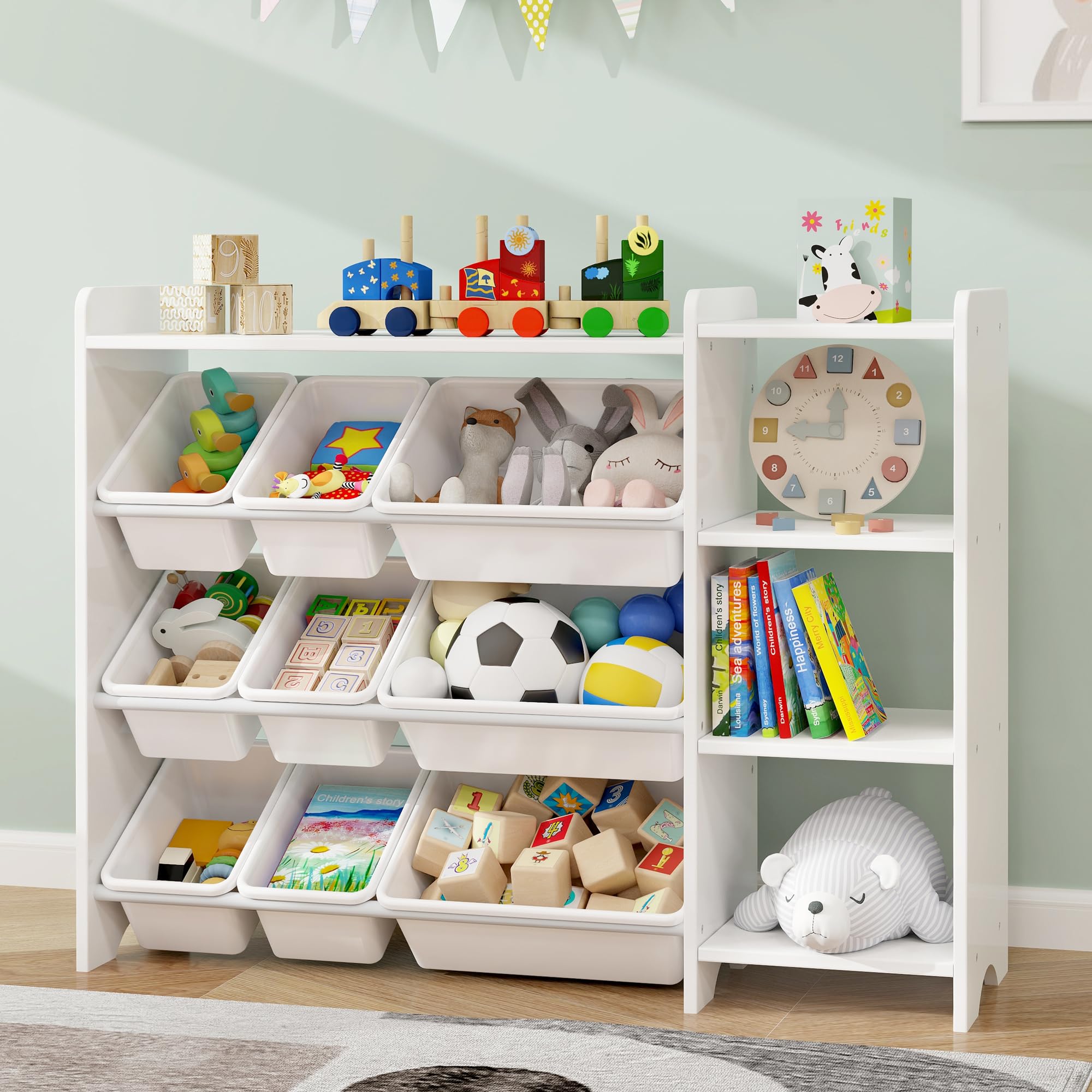 Amazon.com: MallBest 4-Tier Kids' Toy Storage Organizer Shelf - 100% ...