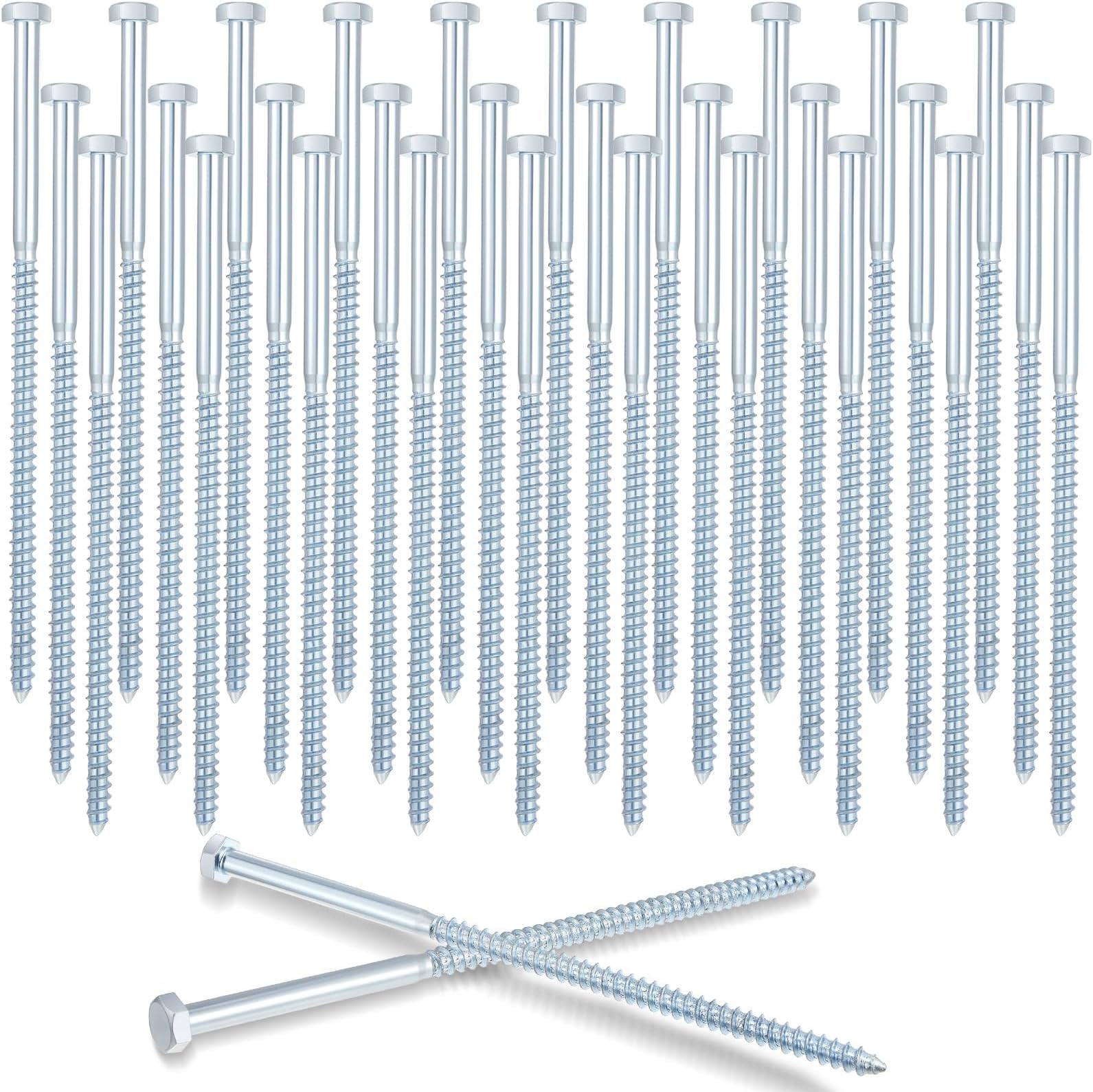 Amazon.com: 1/2" x 24" Lag Screws/Steel/Zinc / 5 Pc. Carton ...