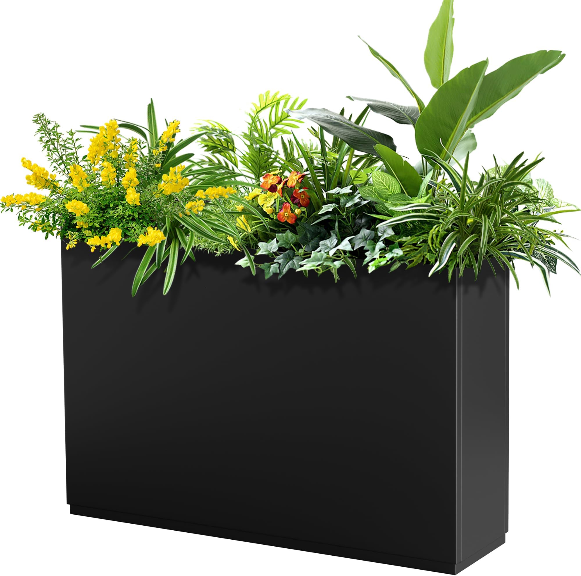 Amazon.com : Pottery Pots Large Black Rectangular Planter - Elegant ...