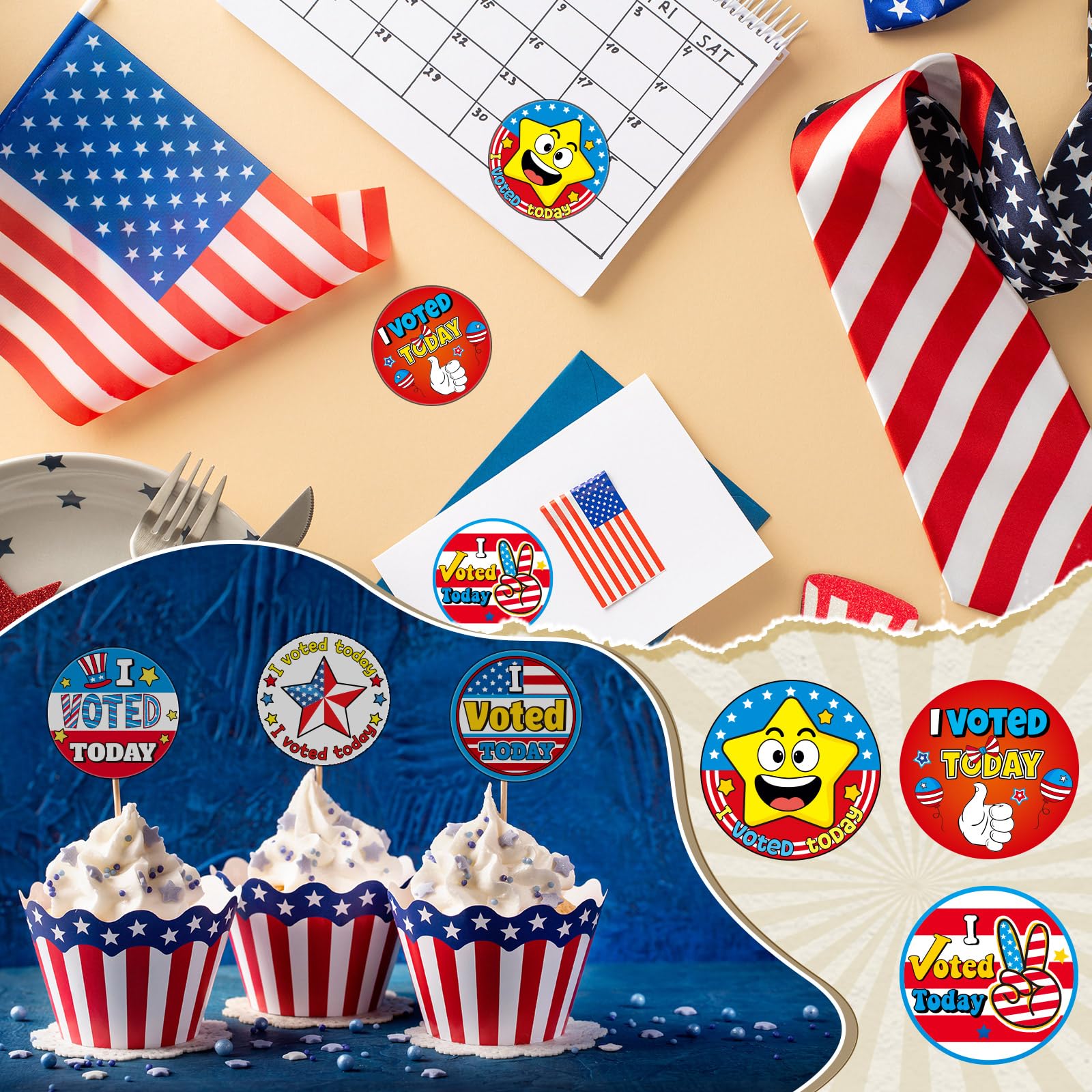 Snapklik.com : Tenceur 2 Rolls/ 1000 Pcs I Voted Stickers 2025 For Kids ...