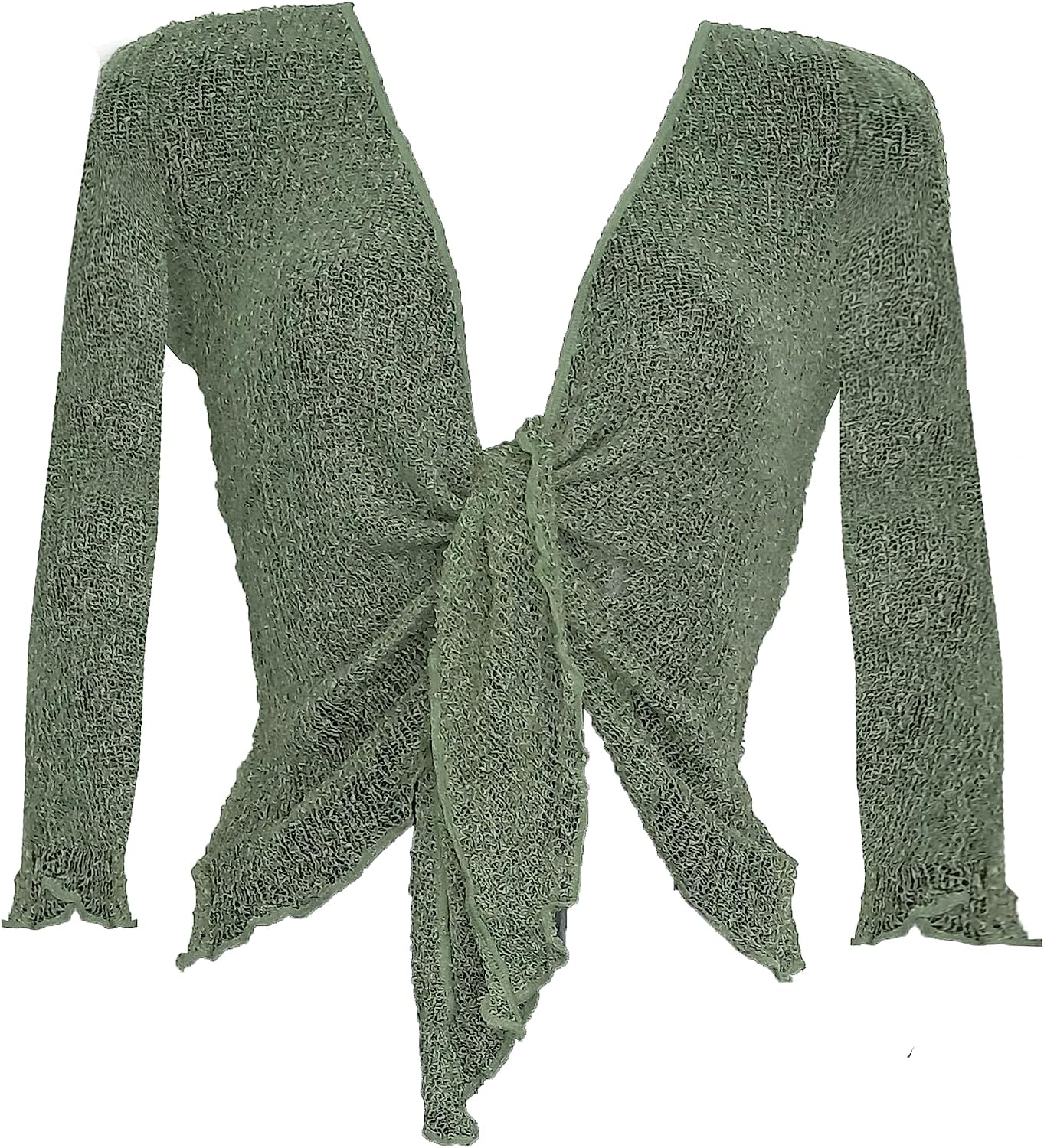 Womens Bali Knitted Cropped Bolero Short Cardigan Ladies Tie Up Open ...