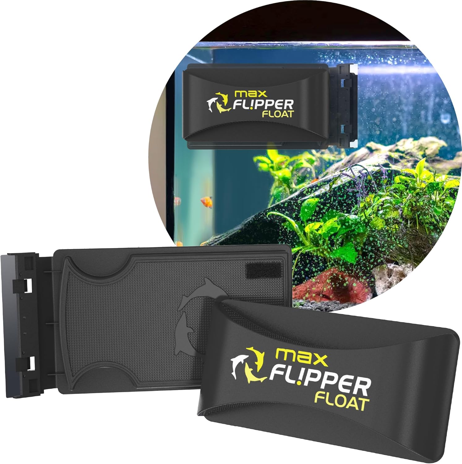 Flipper Max Float 2-in-1 Floating Magnetic Aquarium Cleaner Fish Tank ...
