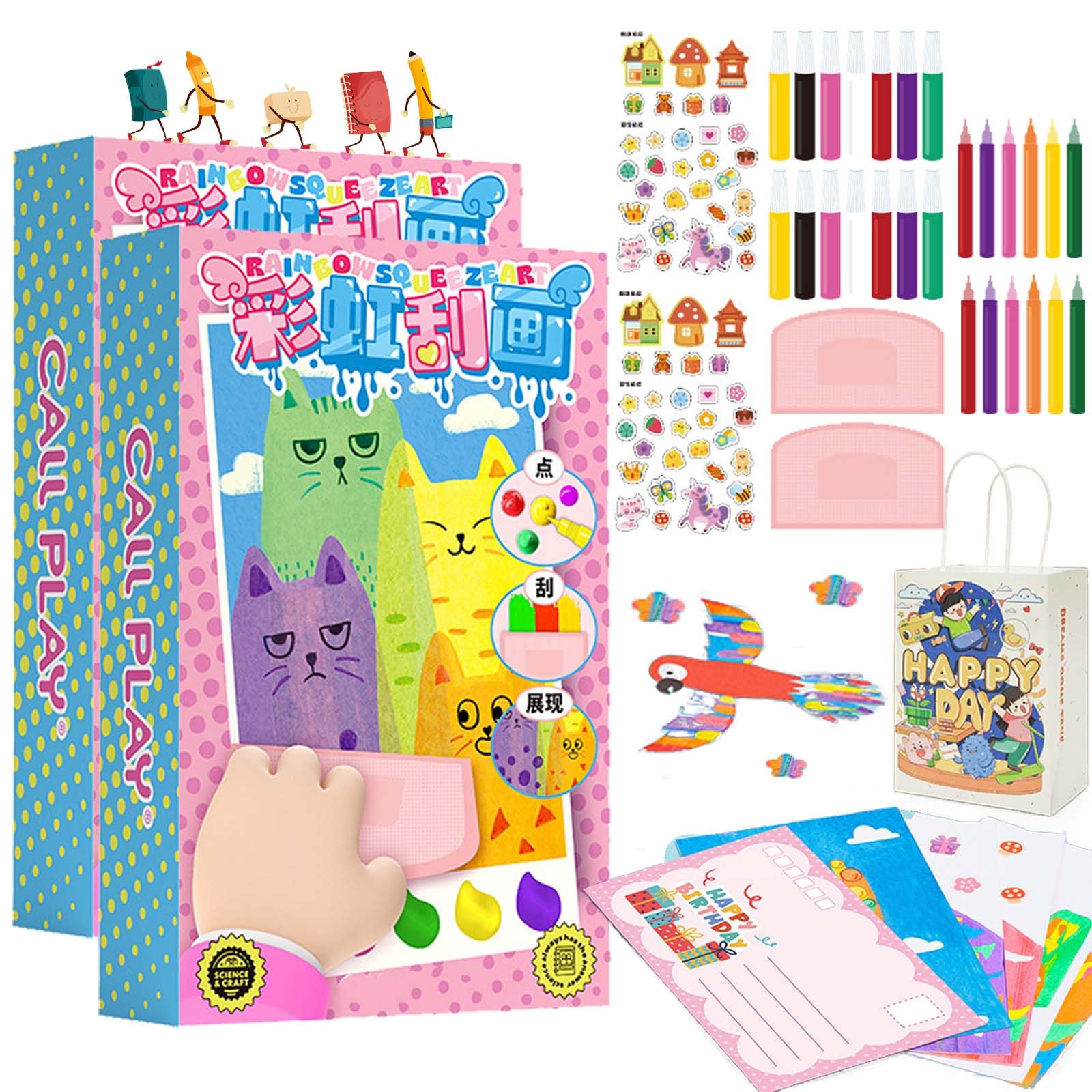 Amazon.com: Squeegee Art Kids Paint Kit (One Set-35 Pieces), DIY ...