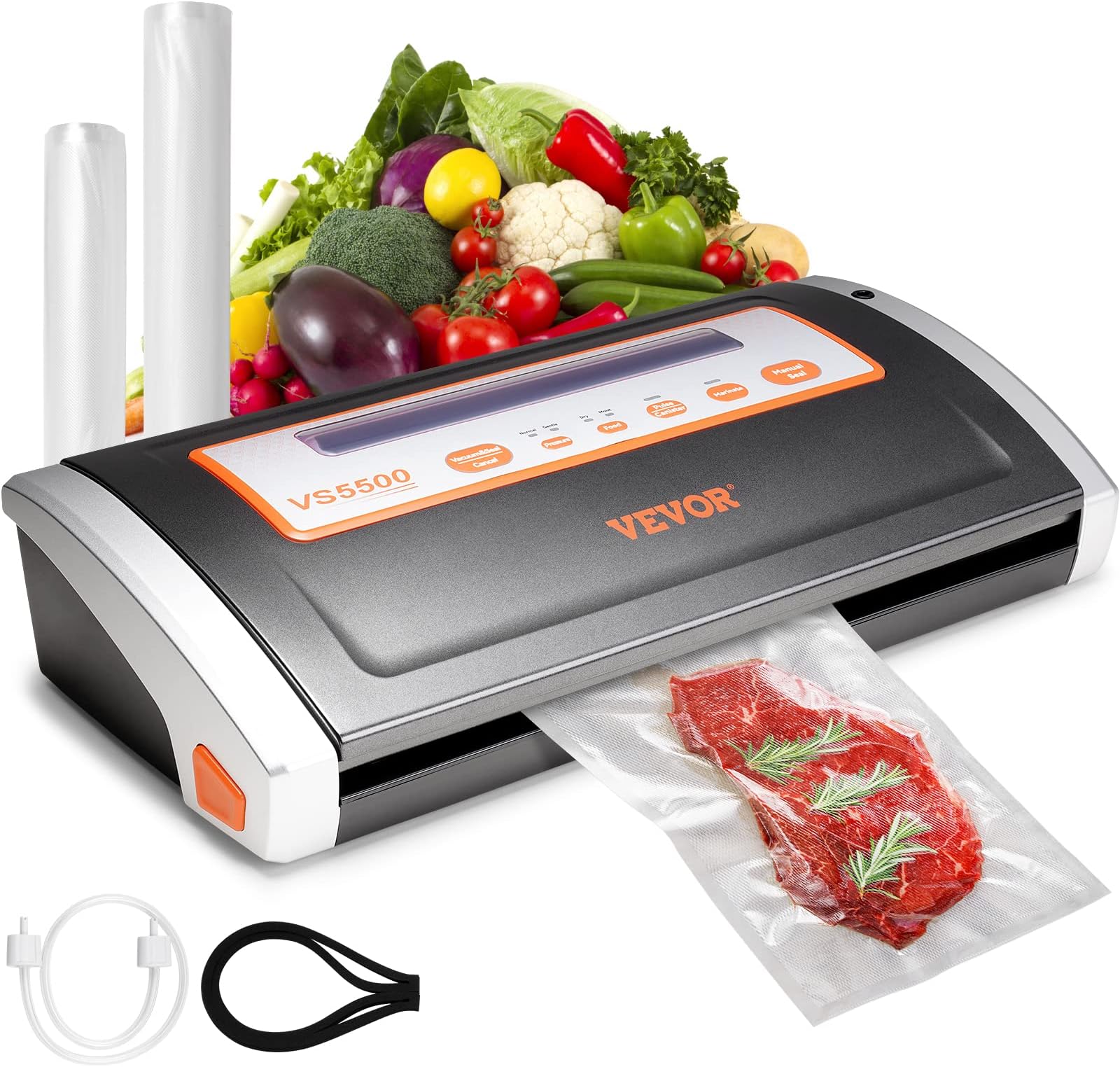 Amazon.com: Vakumar Vacuum Sealer Machine, 80Kpa Food Vacuum Sealer ...