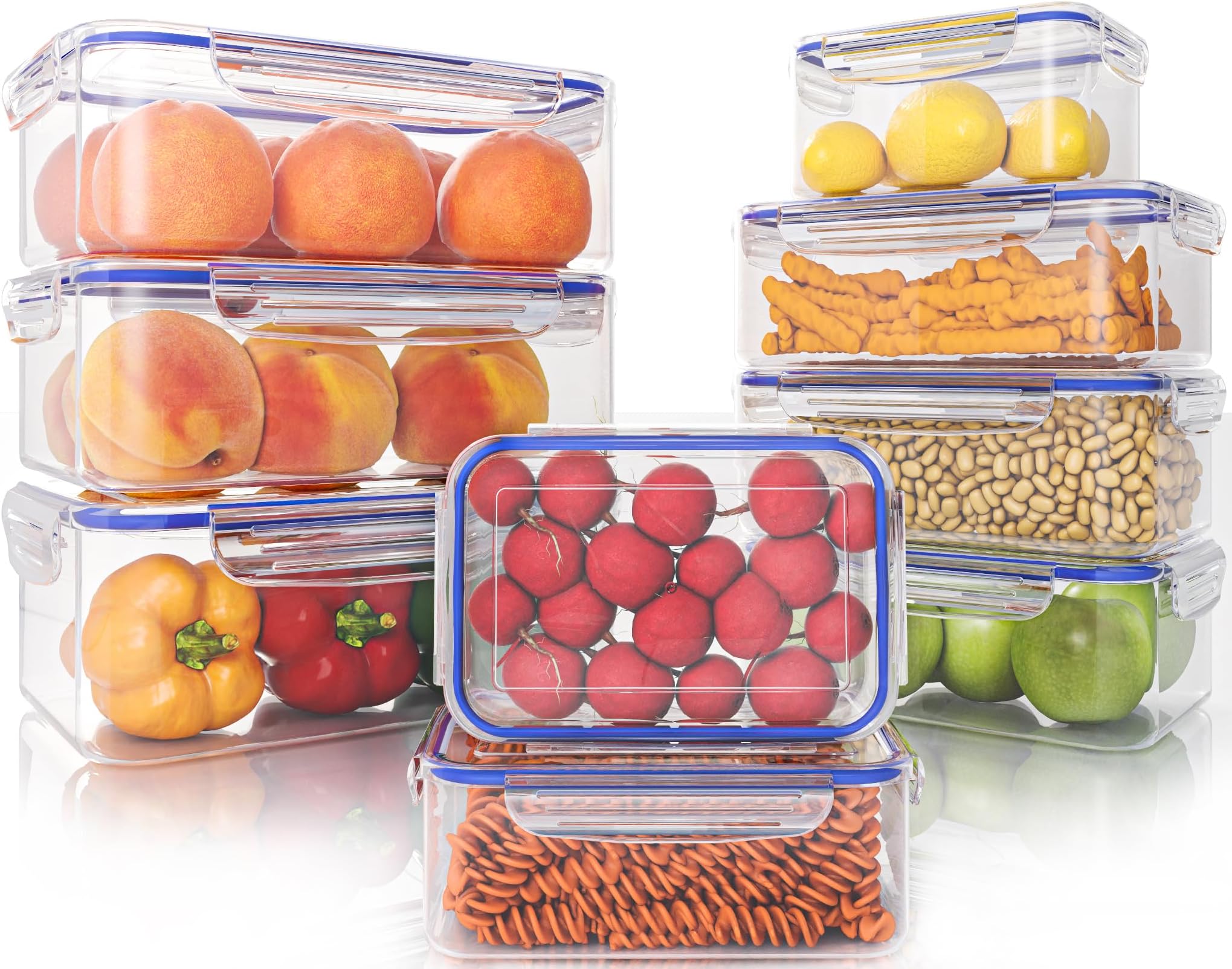 TUSEASY Tupperware Plastique Boite Hermetique Alimentaire, Boîte ...