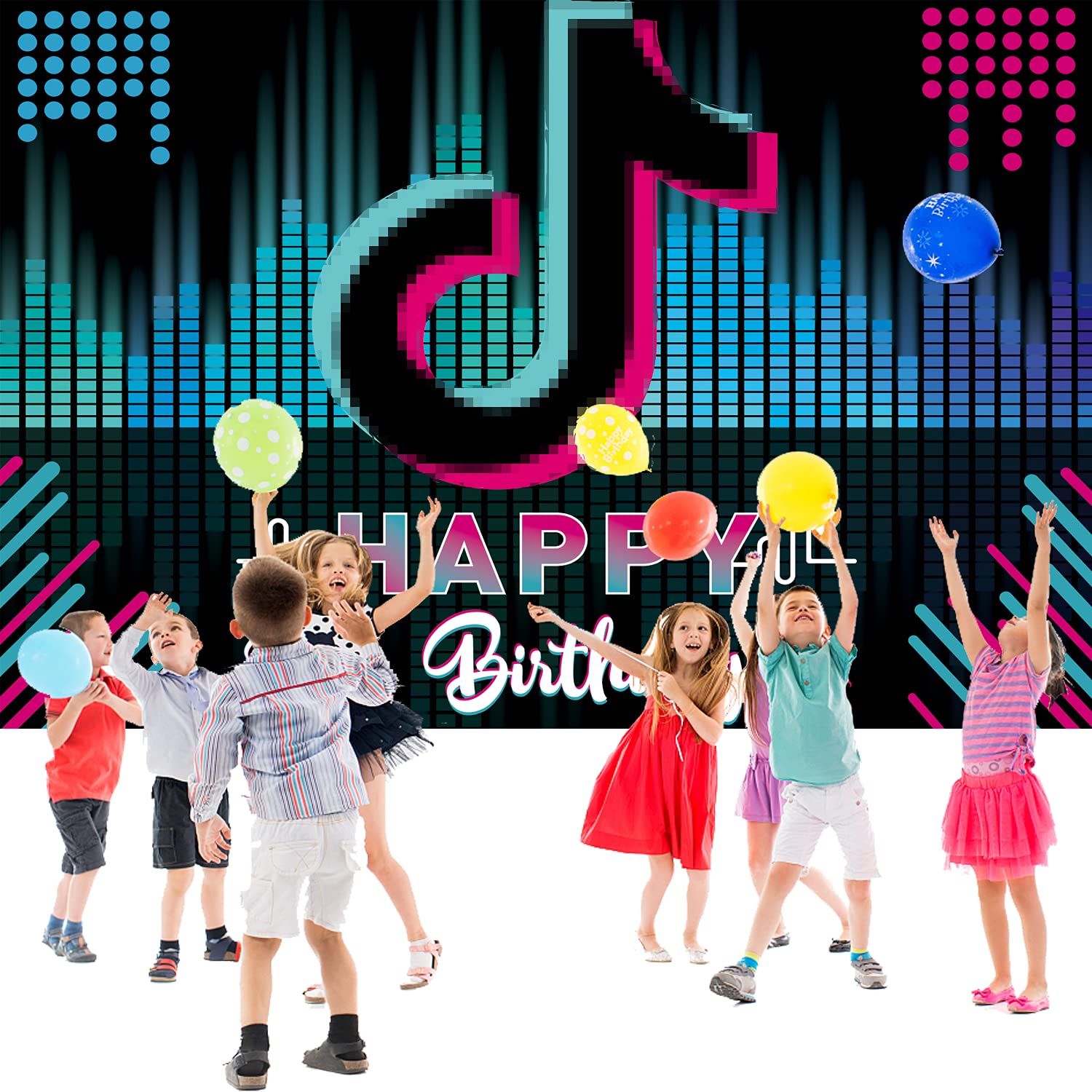 Buy TIC Toc Happy Birthday Banner Popular Social Media Birthday ...