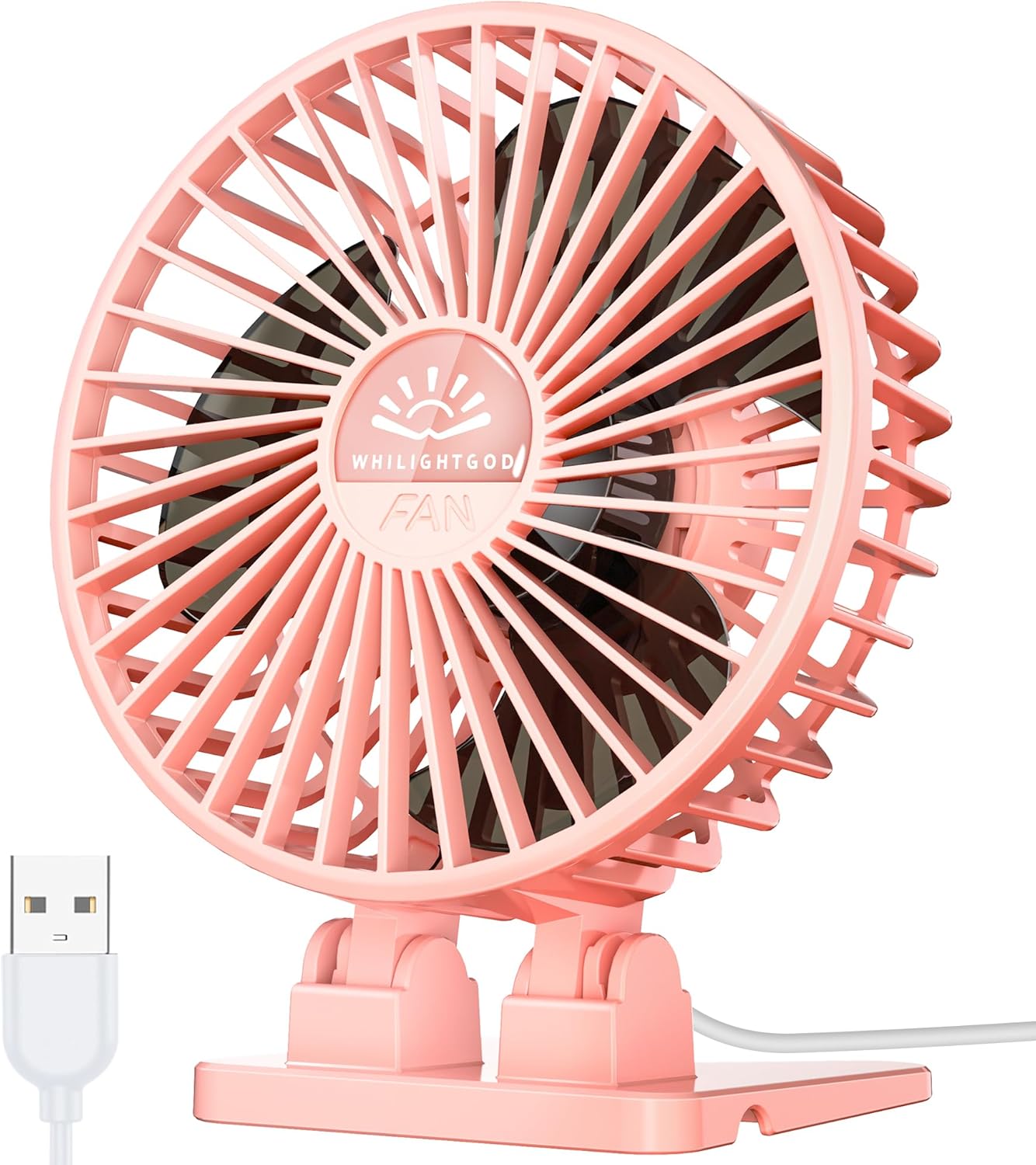Amazon.com: WHILIGHTGOD Desk Fan, USB Fan for Desk, Mini 3 Speed ...