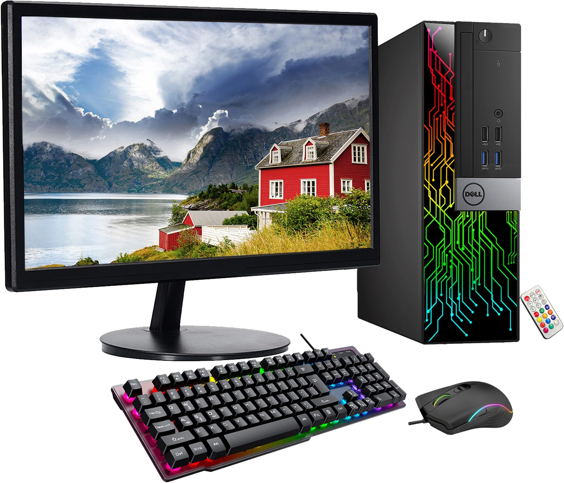 Amazon.com: Dell OptiPlex Small Form Factor Computer with 24 Inch ...