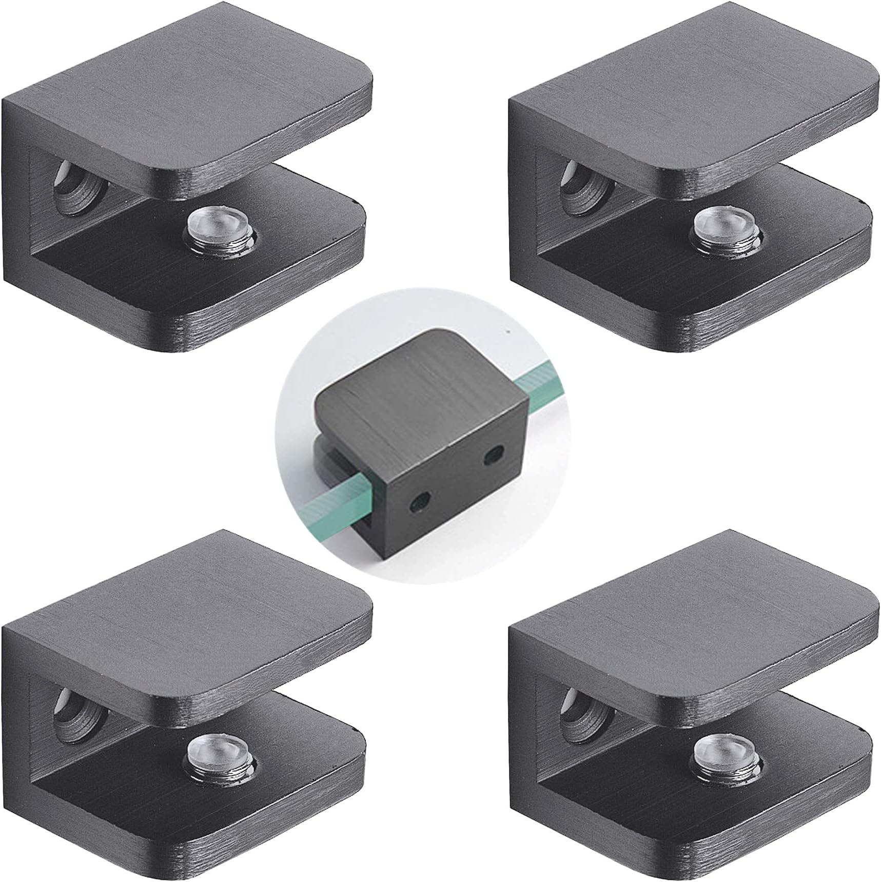 Amazon.com: Meprotal 6pcs Aluminum Alloy Glass Shelf Bracket Clips ...