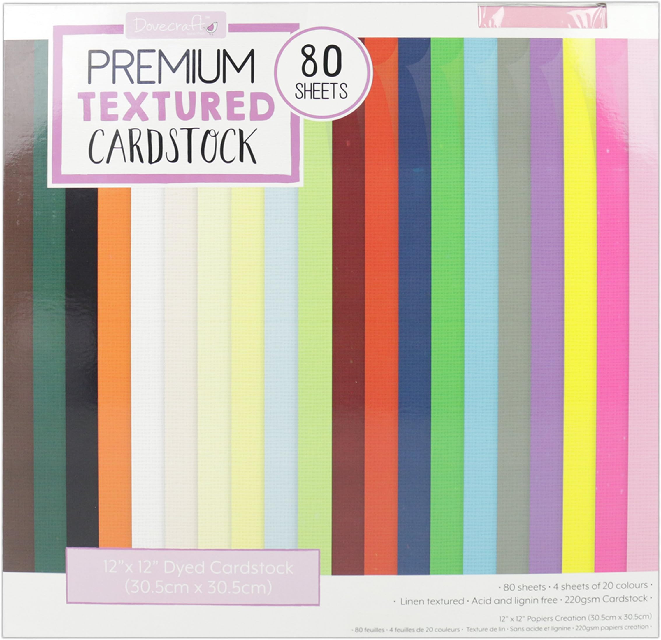 Trimcraft 12 x 12 Premium Textured Cardstock, Paper, Multicolored, 31 x ...