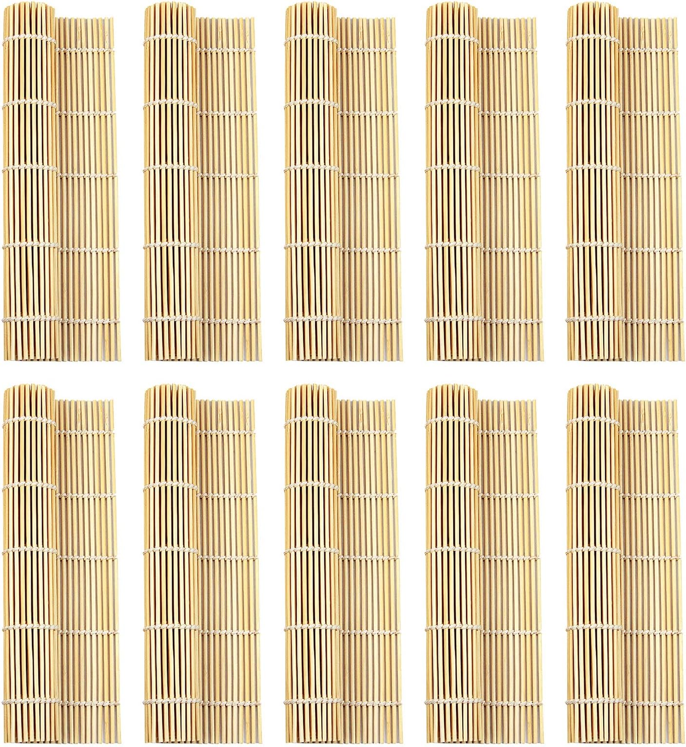 Amazon.com: JapanBargain 3987, Set of 6 Bamboo Sushi Rolling Mats Sushi ...