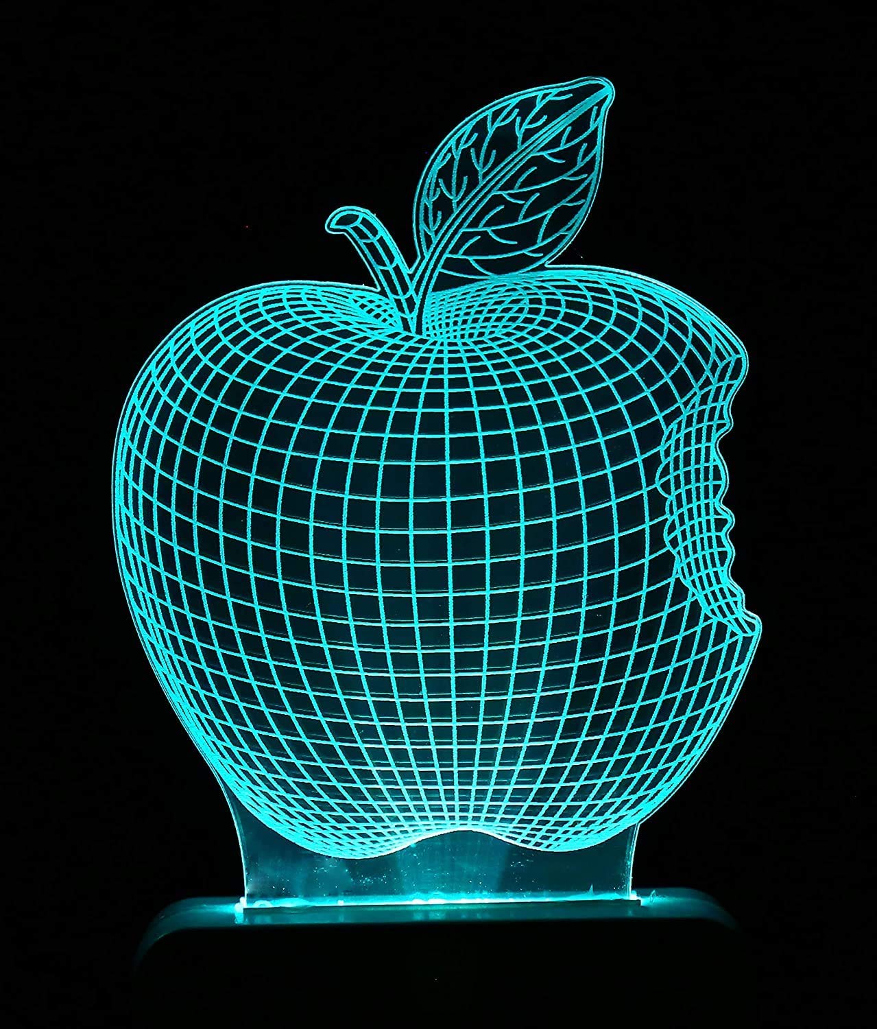 Buy Aryon Apple 7 Color Changing 3D Illusion LED Acrylic Night Lamp ...