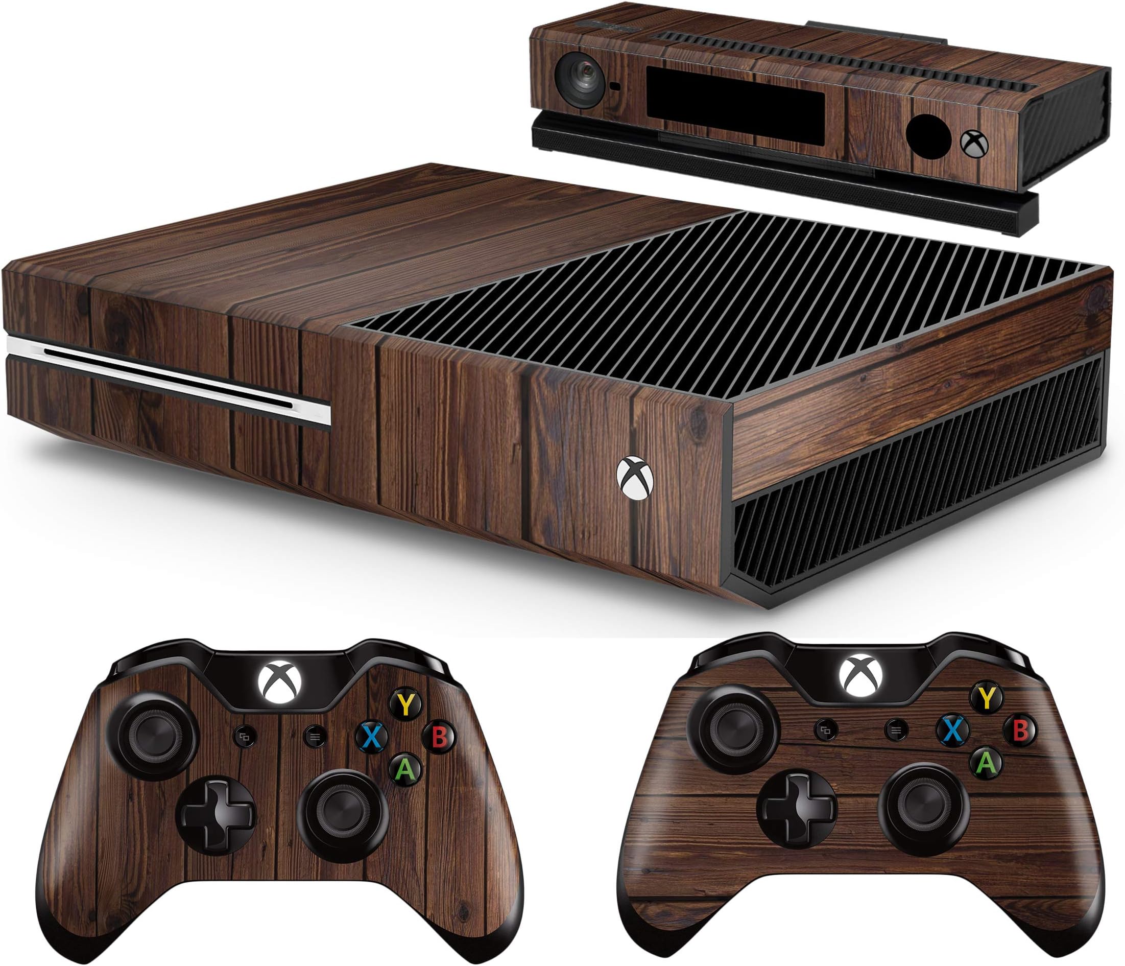 Amazon.com: Xbox Wood Console Mahogany Skin Decal Sticker + 2 ...