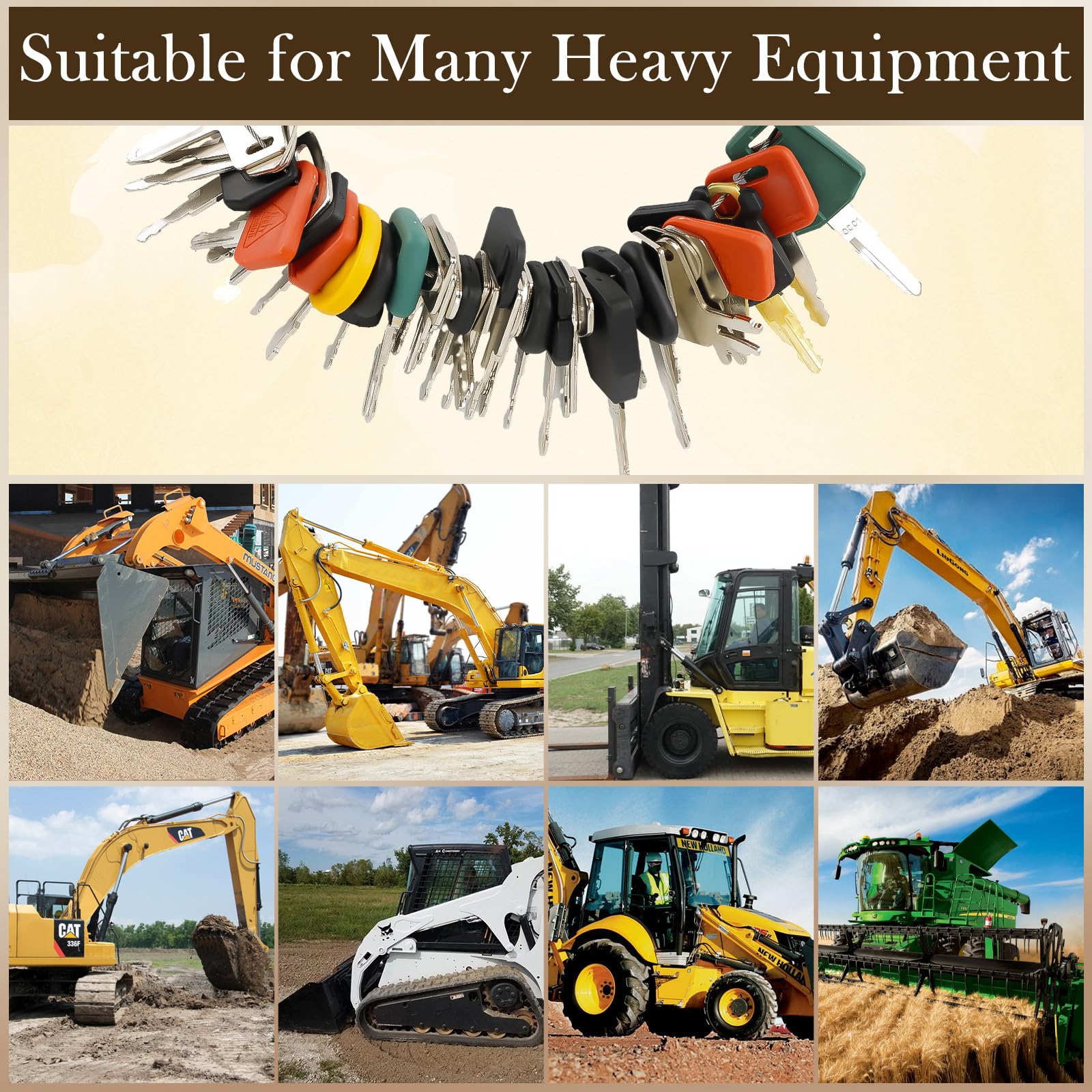 Snapklik.com : 45 Heavy Equipment Keys Master Set, Construction ...