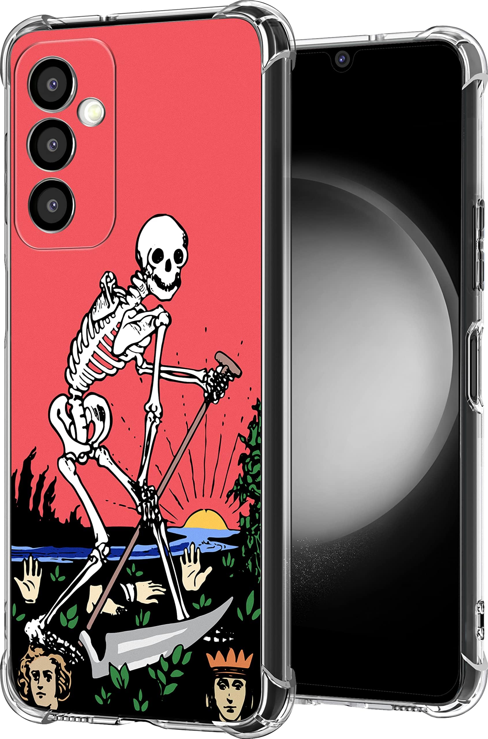 Amazon.com: Petonist for Galaxy A14 5G Phone Case Cute Skeleton Skull ...