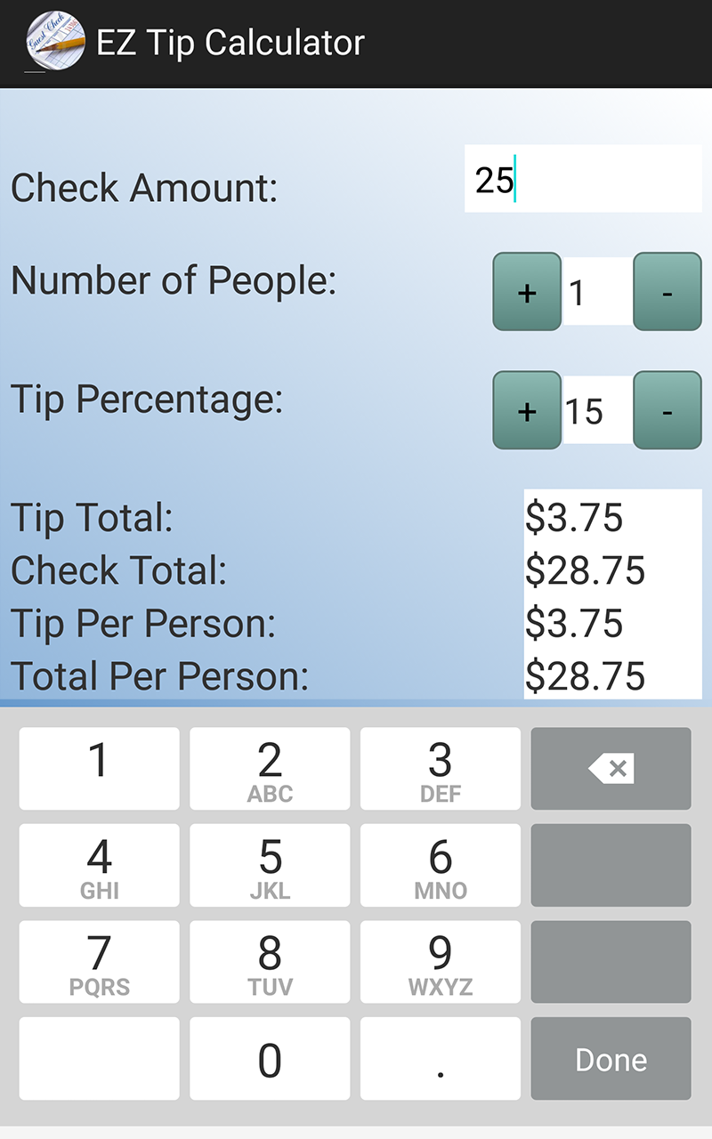 EZ Tip Calculator - App on Amazon Appstore