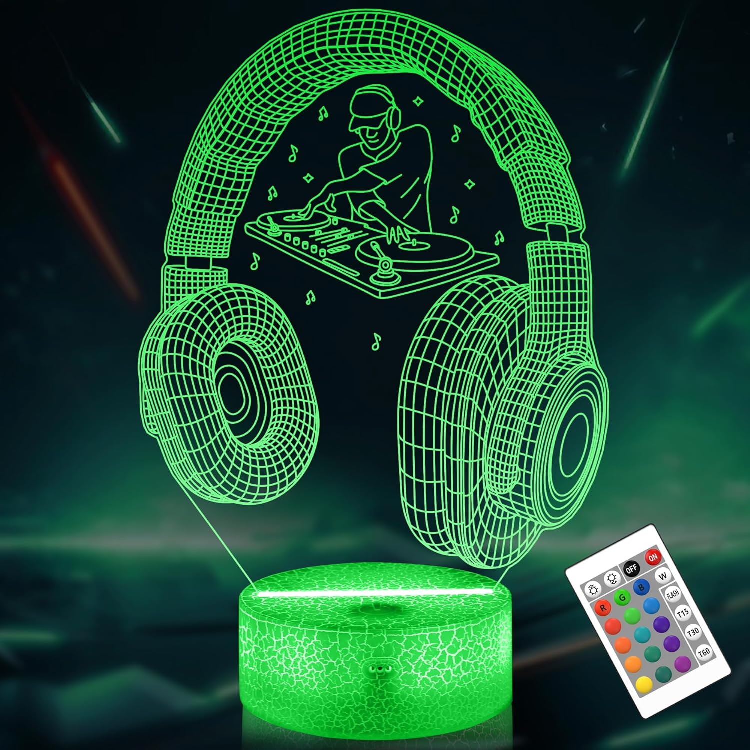 Dj Gifts for Boys & Men: 3D Dj Player Night Light Illusion Lamp for ...