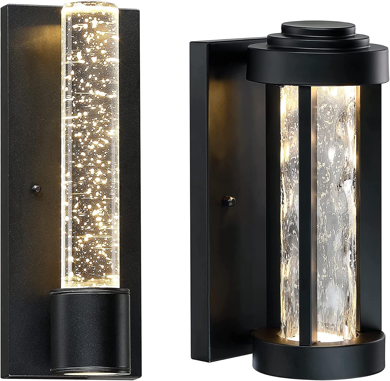 Elimegan Outdoor Wall Light & Outdoor Light Fixture with K9 Column ...