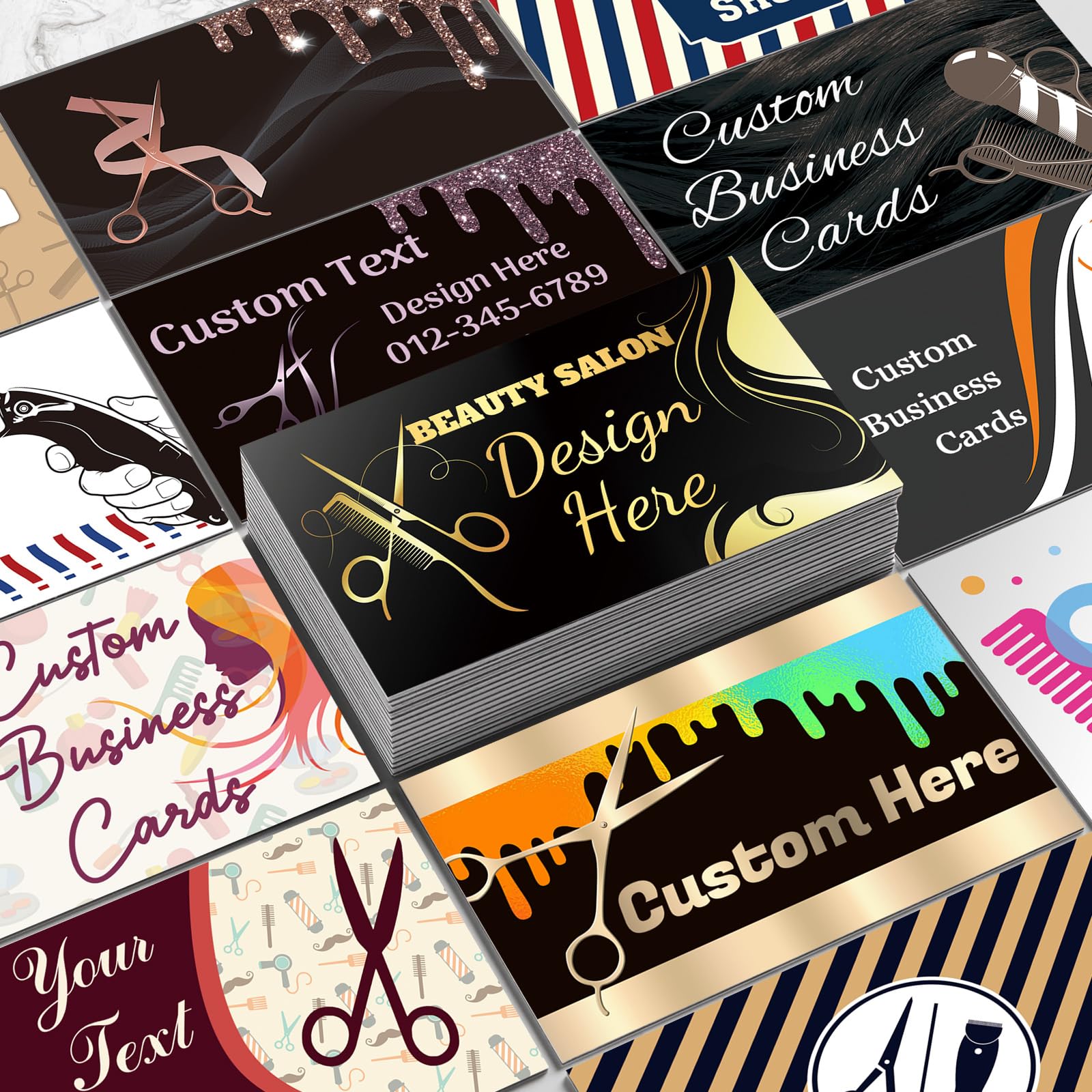 Amazon.com : Custom Business Cards Customized with Logo Photo Text ...